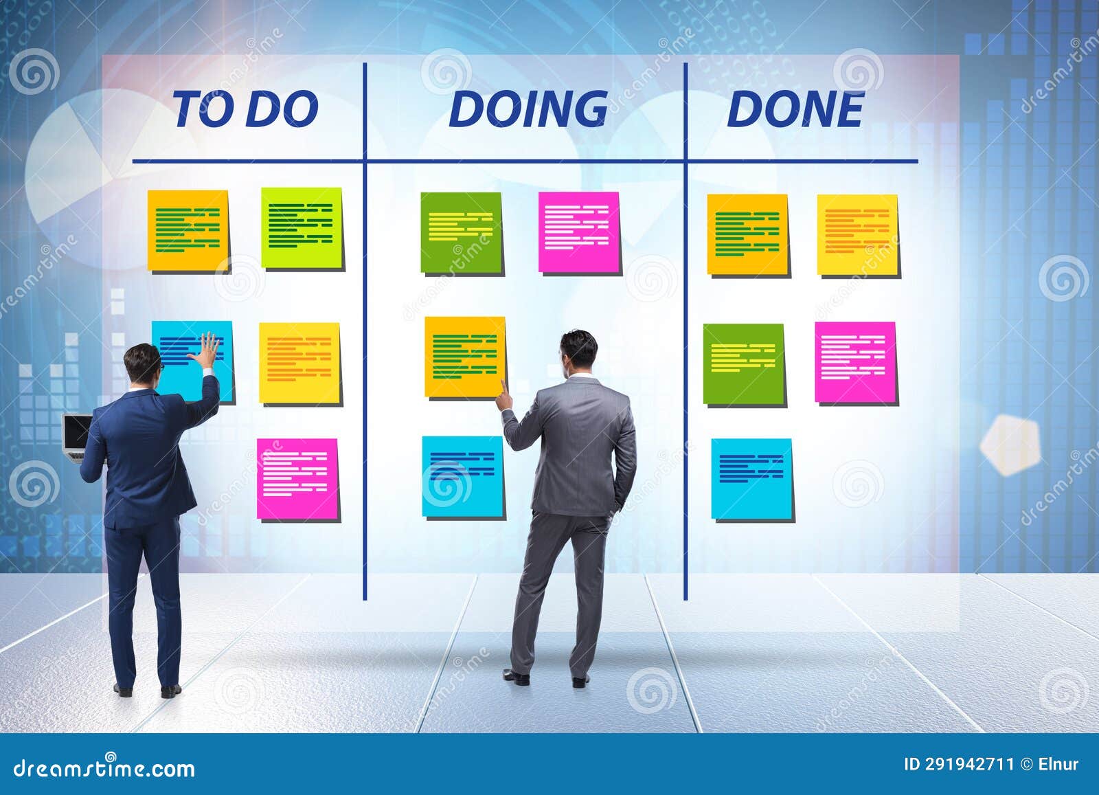 Agile Kanban Board with Outstanding Tasks Stock Image - Image of goal ...