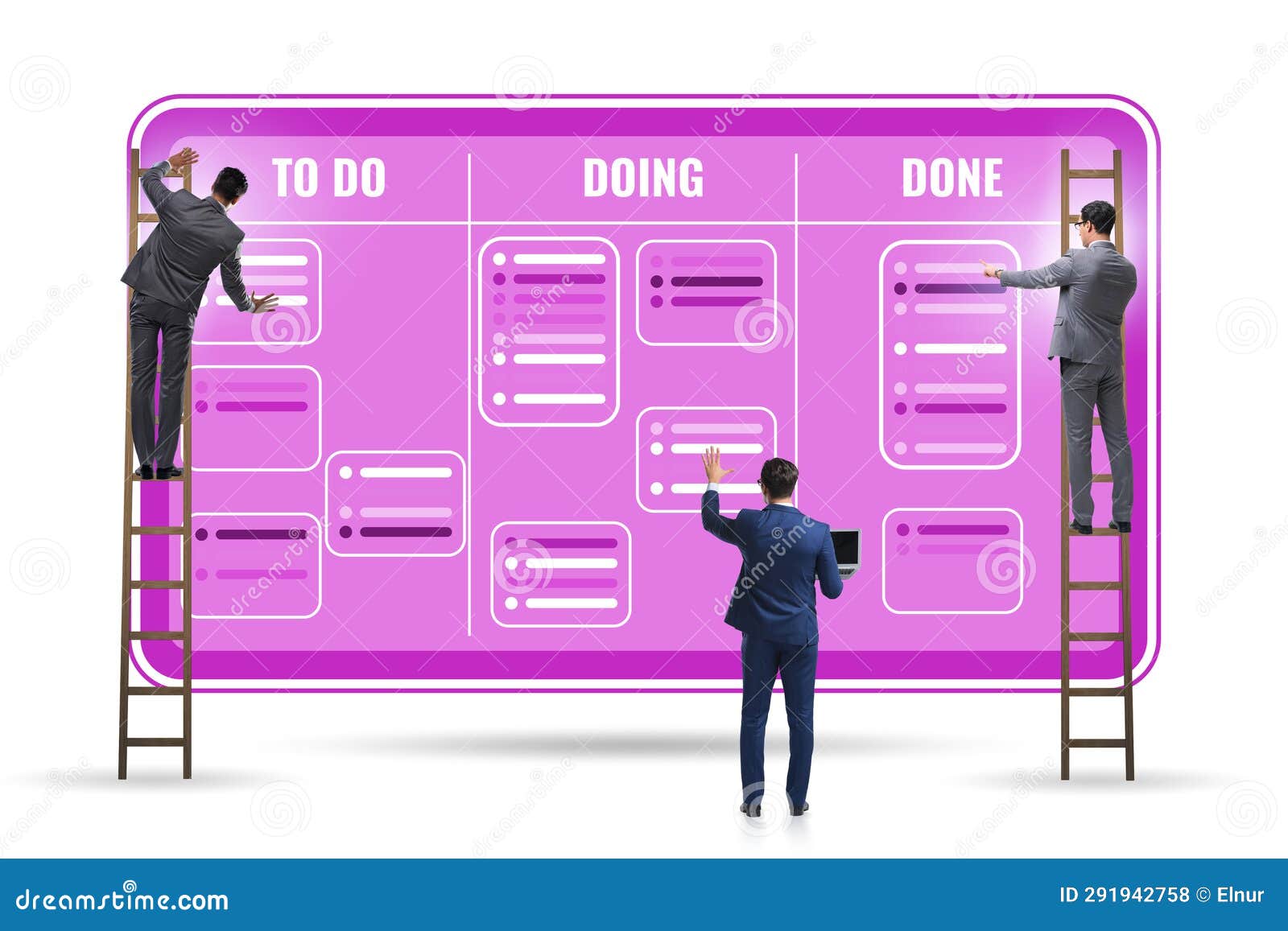Agile Kanban Board with Outstanding Tasks Stock Photo - Image of sticky ...
