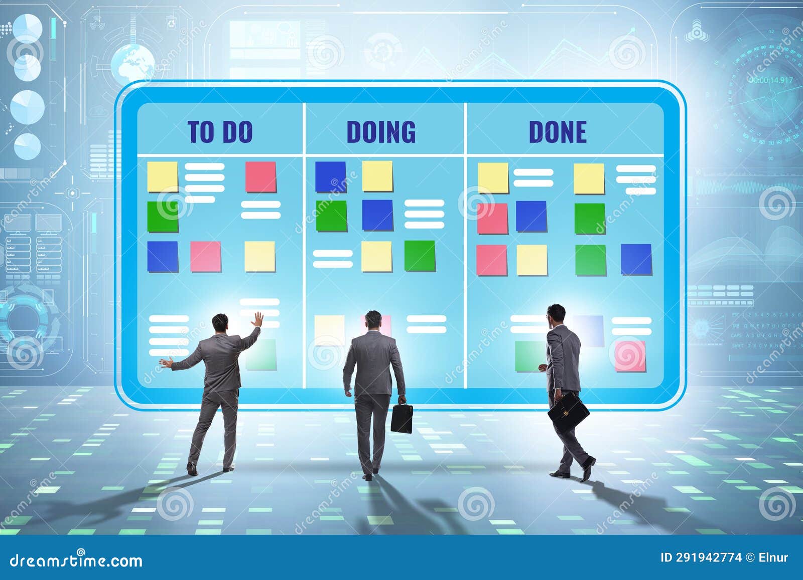 Agile Kanban Board with Outstanding Tasks Stock Photo - Image of scrum ...