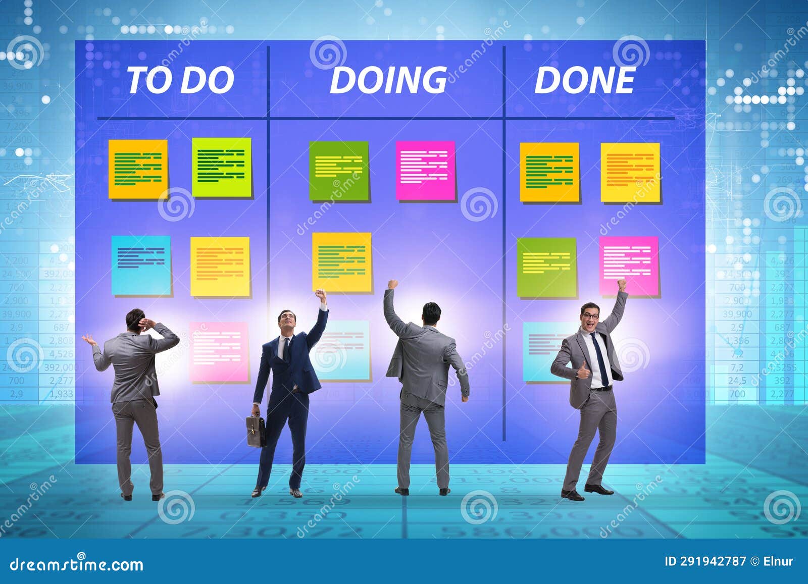 Agile Kanban Board with Outstanding Tasks Stock Image - Image of ...