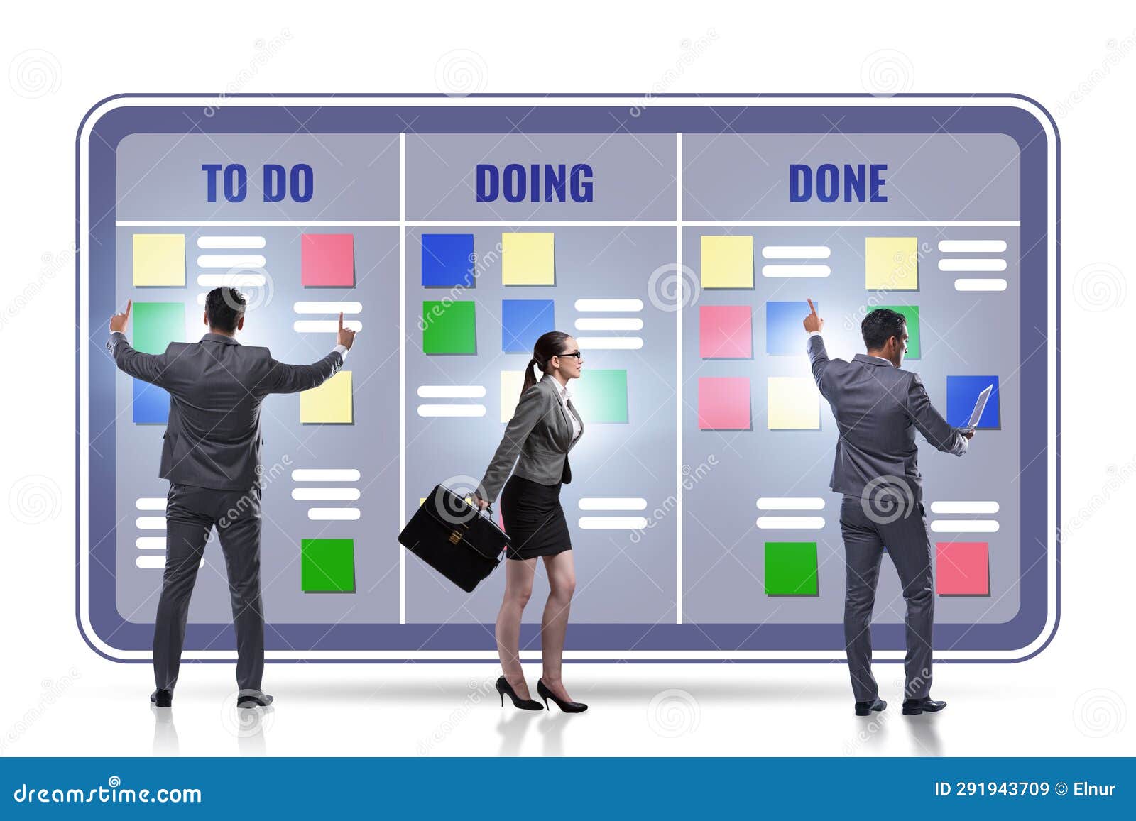 Agile Kanban Board with Outstanding Tasks Stock Image - Image of method ...