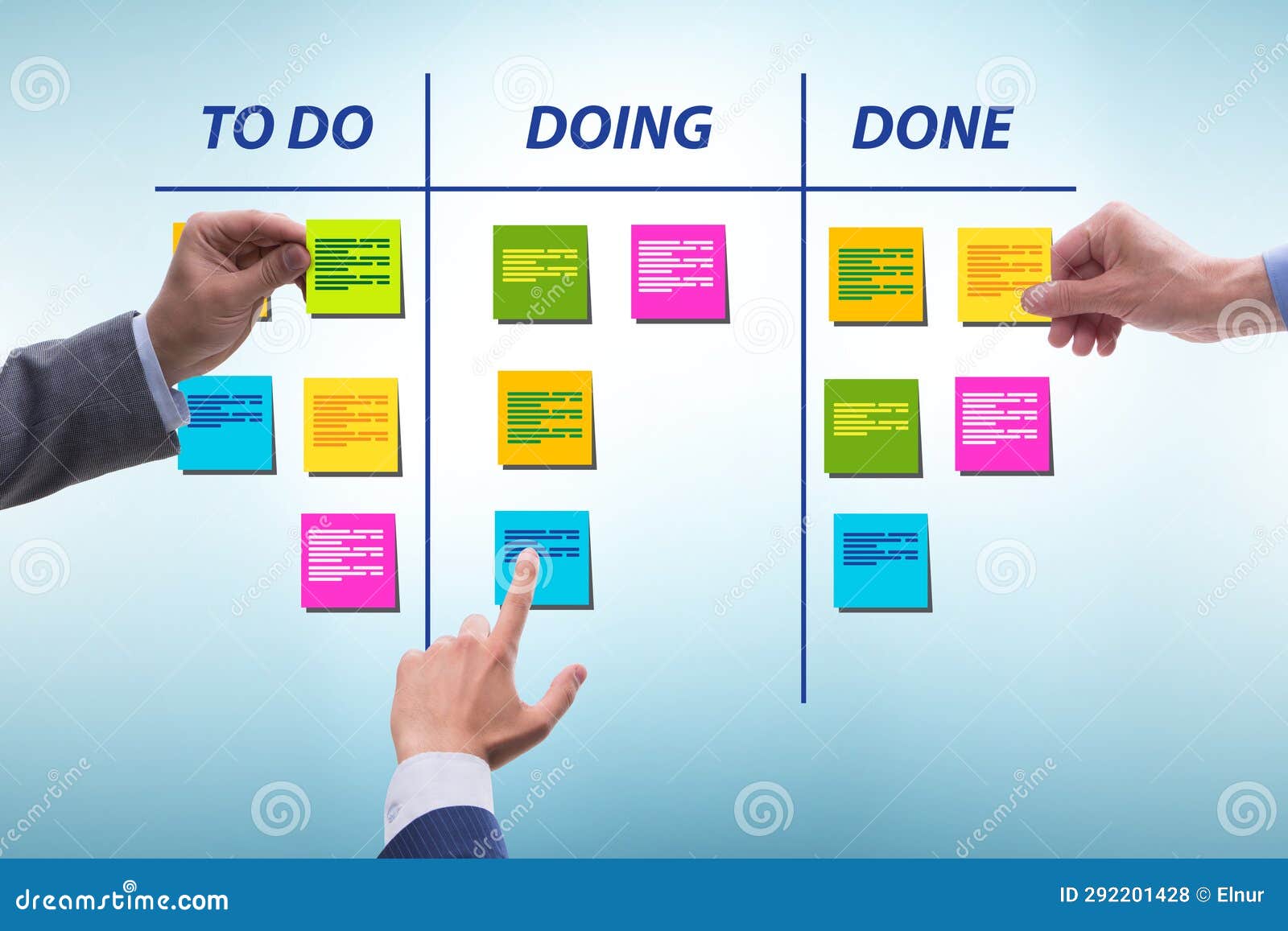 Agile Kanban Board with Outstanding Tasks Stock Photo - Image of kanban ...