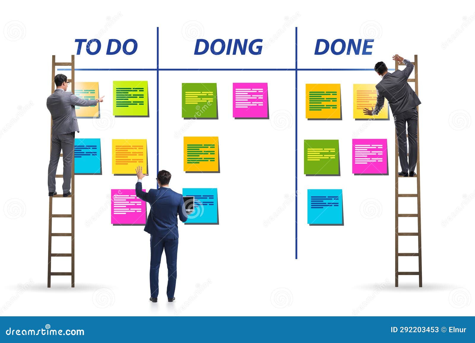 Agile Kanban Board with Outstanding Tasks Stock Image - Image of ...
