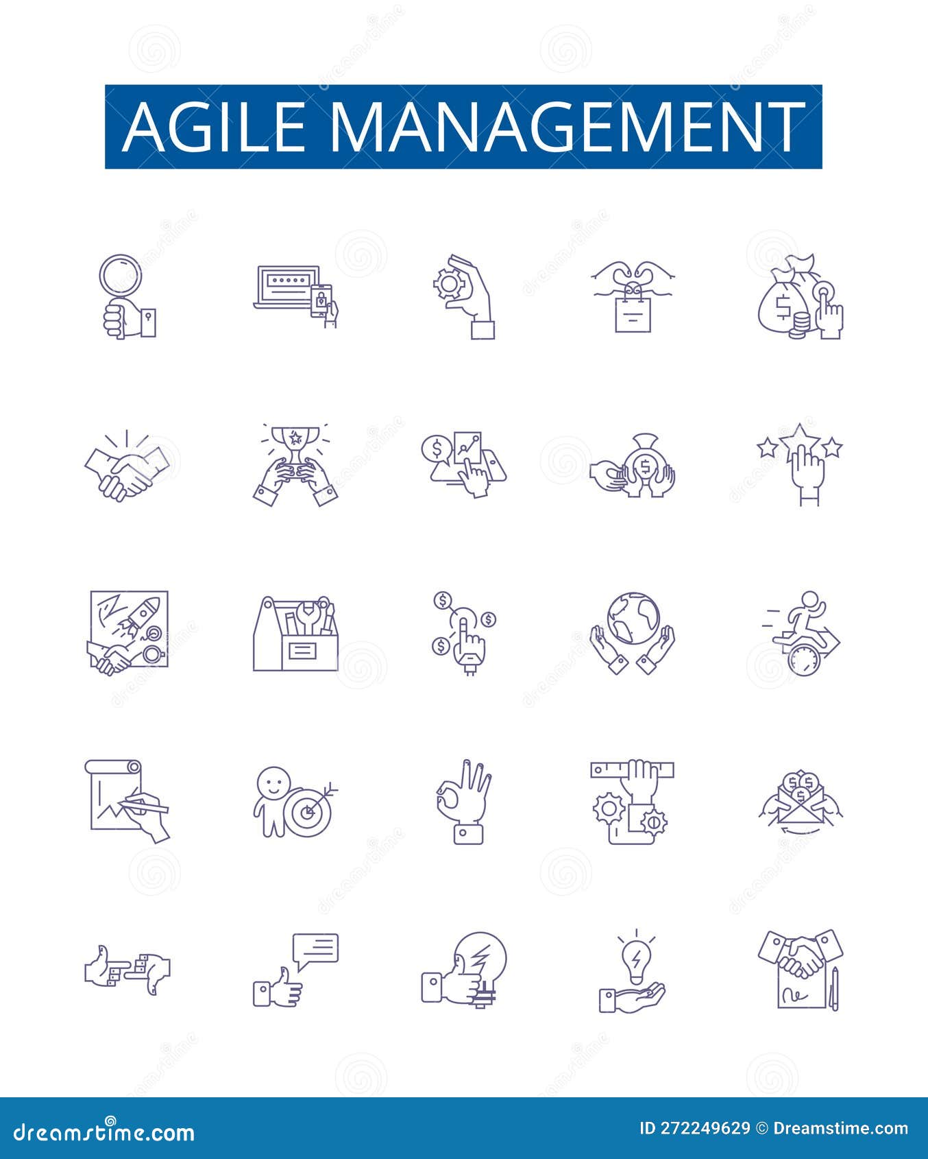 Agile Management Line Icons Signs Set. Design Collection of Agile ... Agile Management Line Icons Signs Set. Design Collection of Agile ...