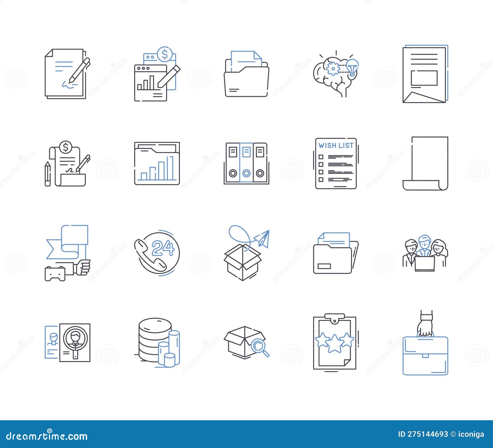 Agile Management Outline Icons Collection Agile Management Scrum
