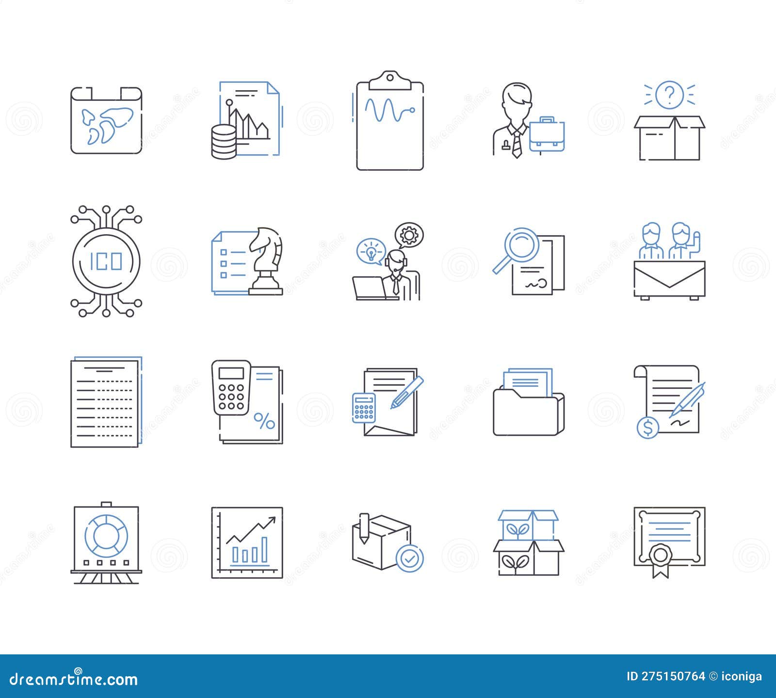 Agile Management Outline Icons Collection Agile Management Scrum