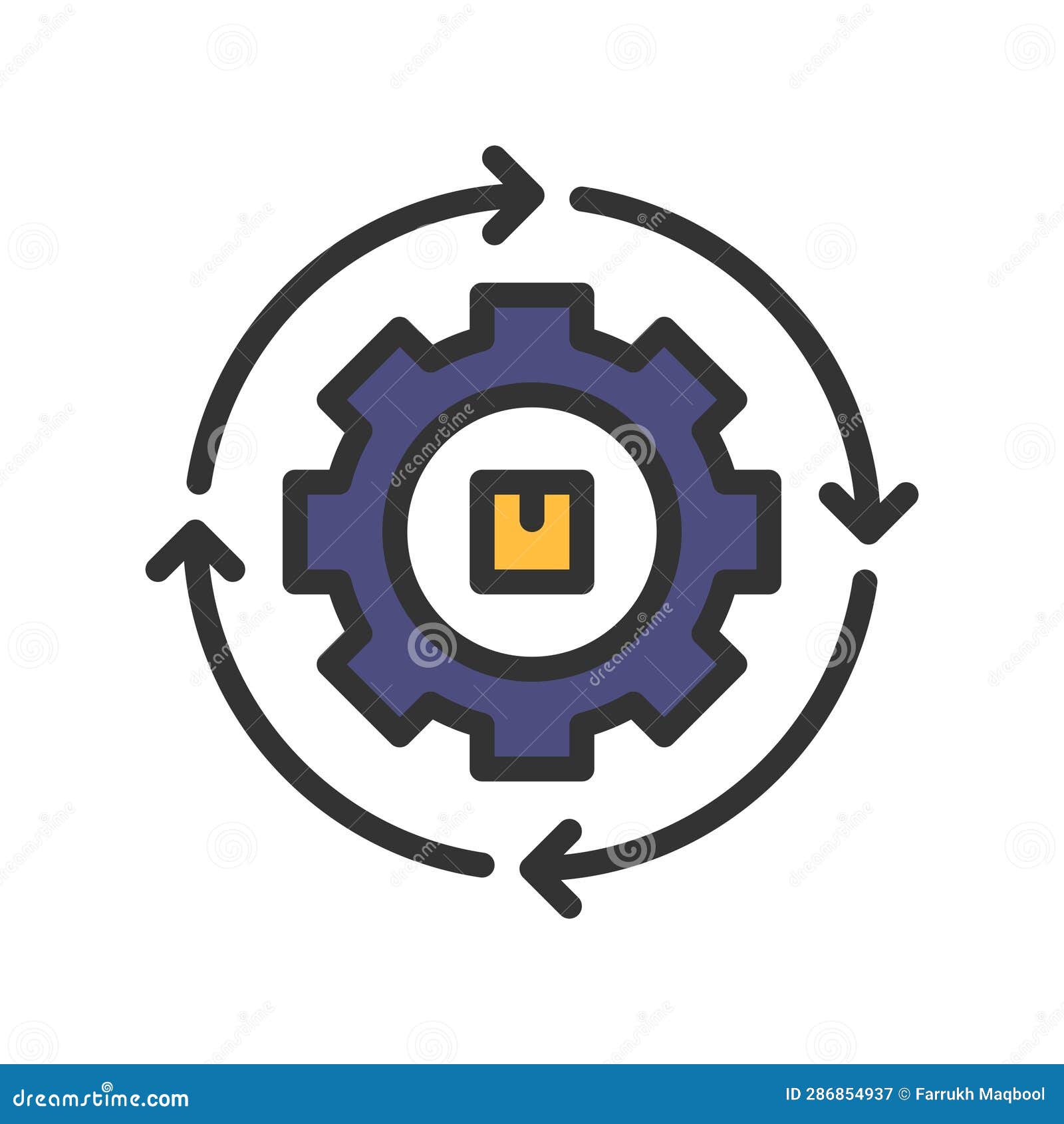 Agile Manufacturing Icon Image. Stock Vector - Illustration of concept ...