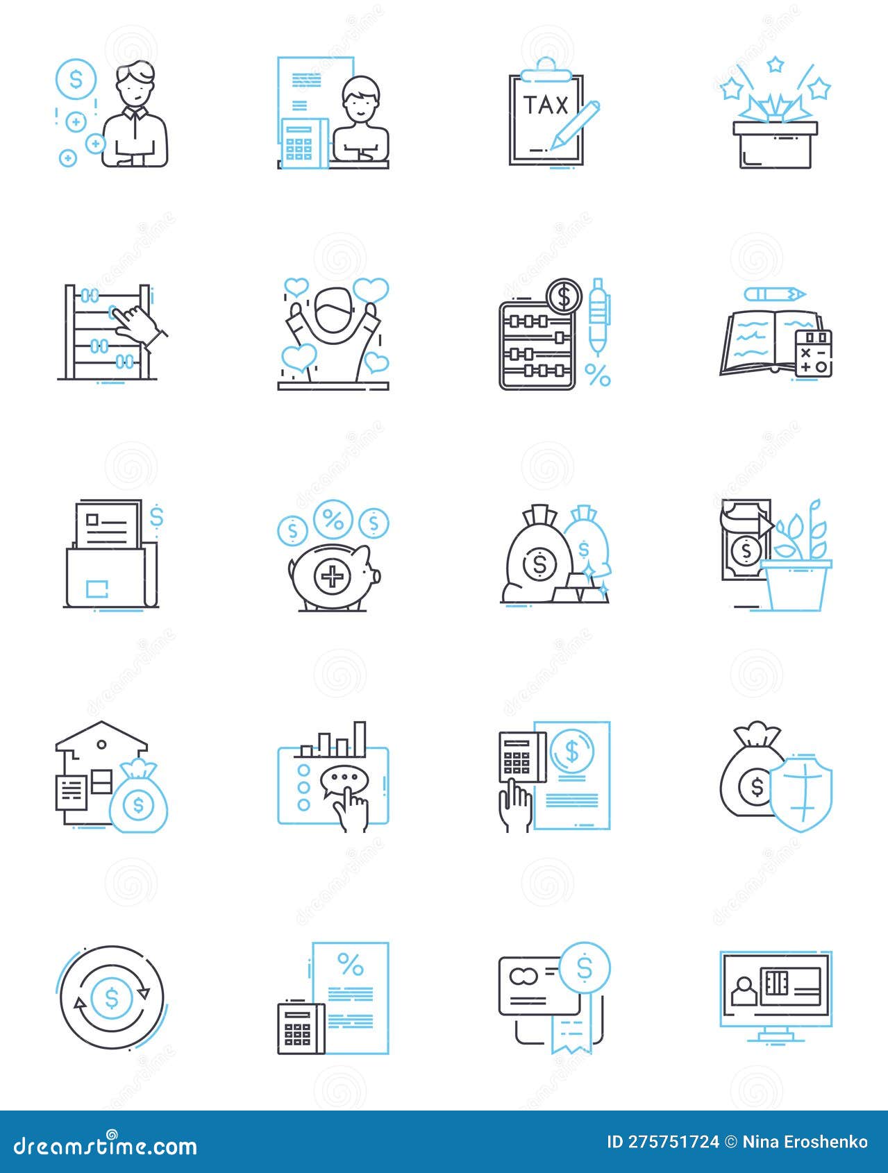 Agile Method Linear Icons Set Iterative Scrum Collaboration Incremental Adaptive Sprint