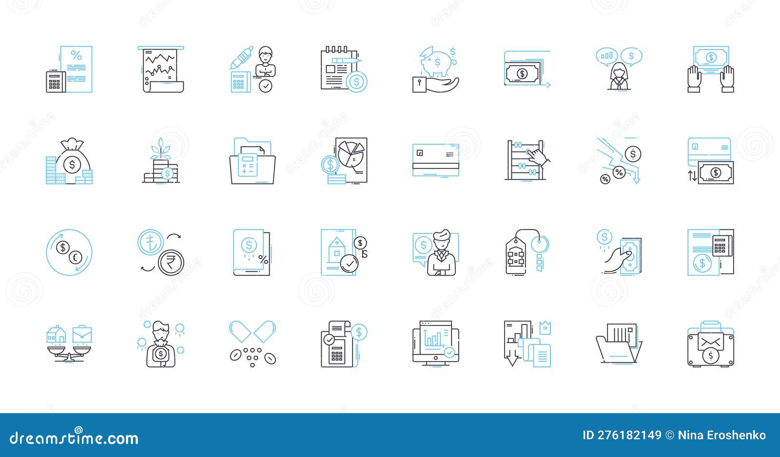 Agile Method Linear Icons Set Iterative Scrum Collaboration