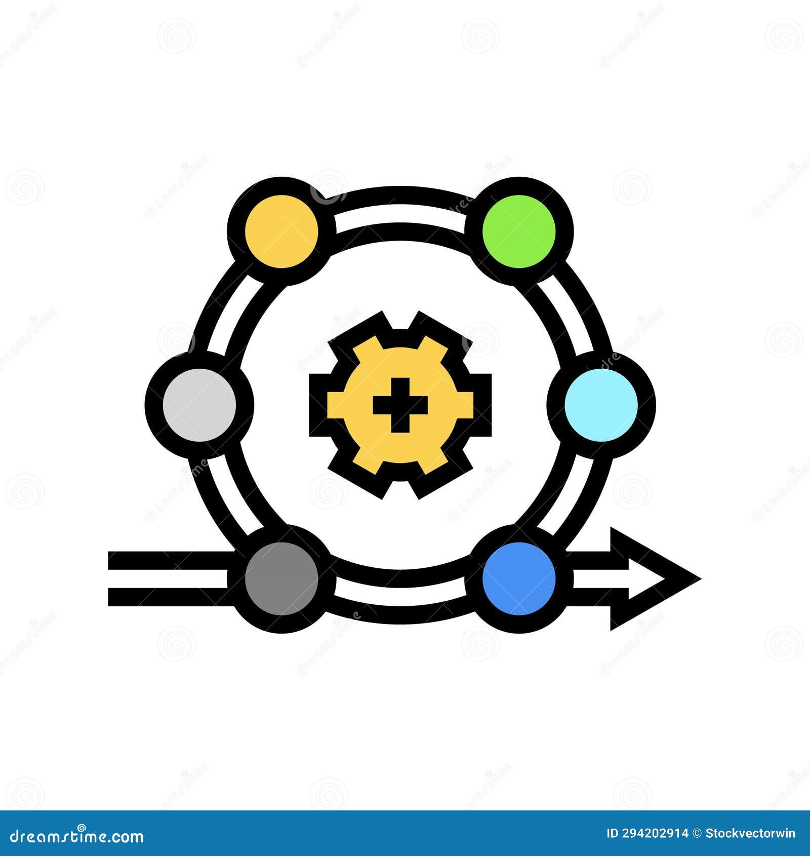Agile Methodology Analyst Color Icon Vector Illustration Stock ...