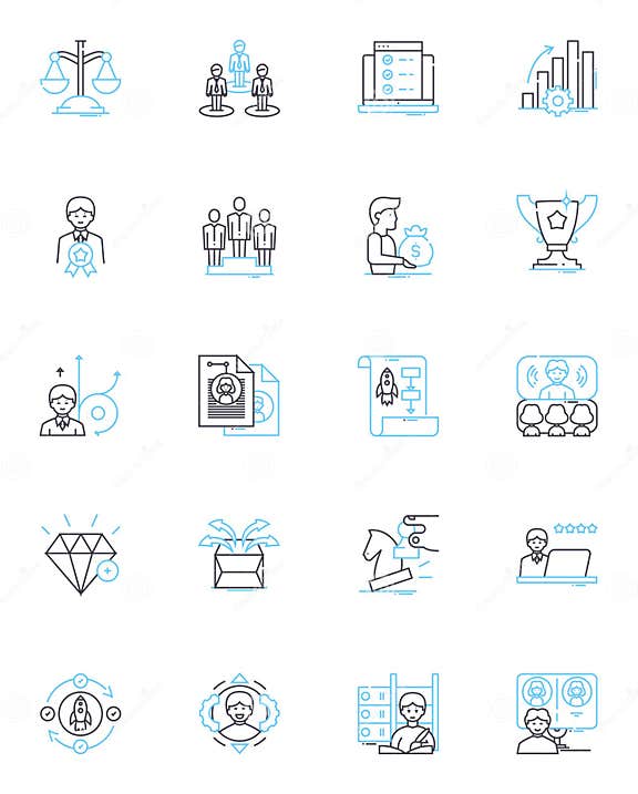 Agile Methodology Linear Icons Set Scrum Sprint Agile Kanban Lean Iterative Incremental