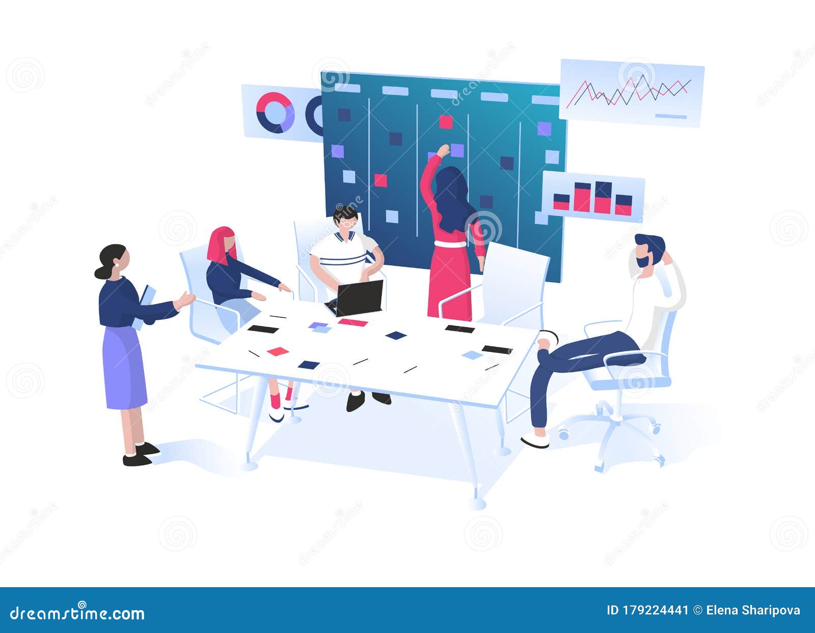 Agile Methodology: SCRUM or Kanban for Project Management Concept ...