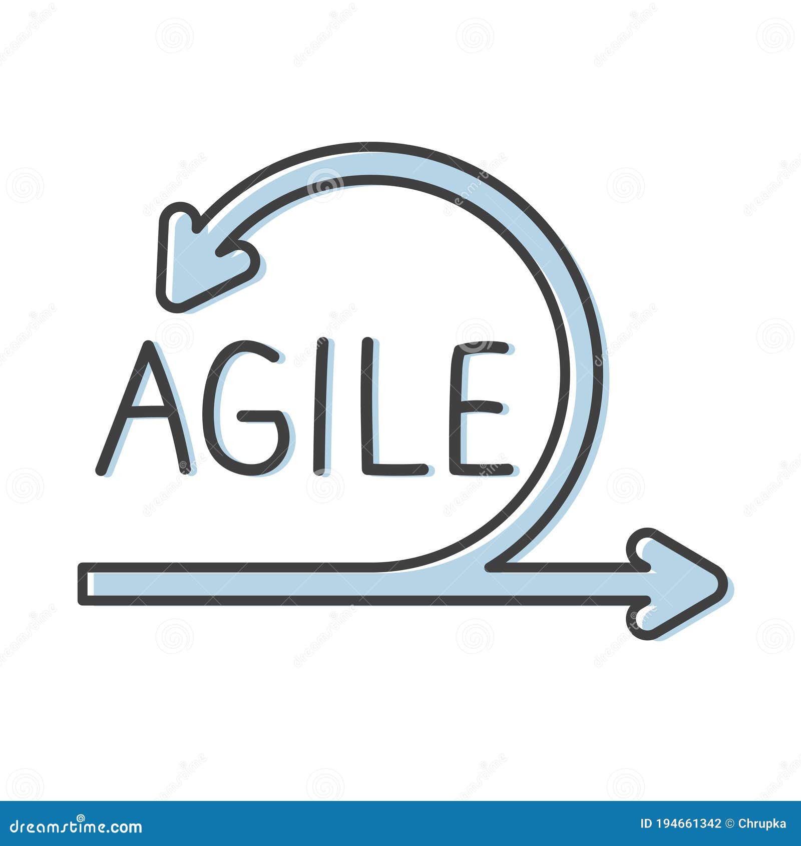 Agile Methodology Word Concept Stock Vector - Illustration of model ... Agile Methodology Word Concept Stock Vector - Illustration of model ...