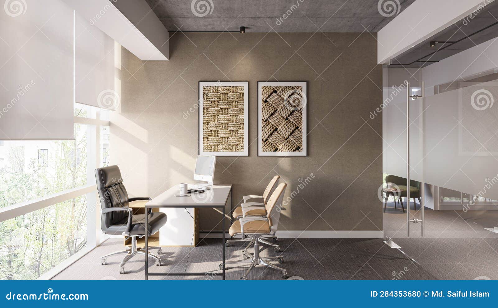 Agile Office Desks Promoting Flexibility and Collaboration Stock ...