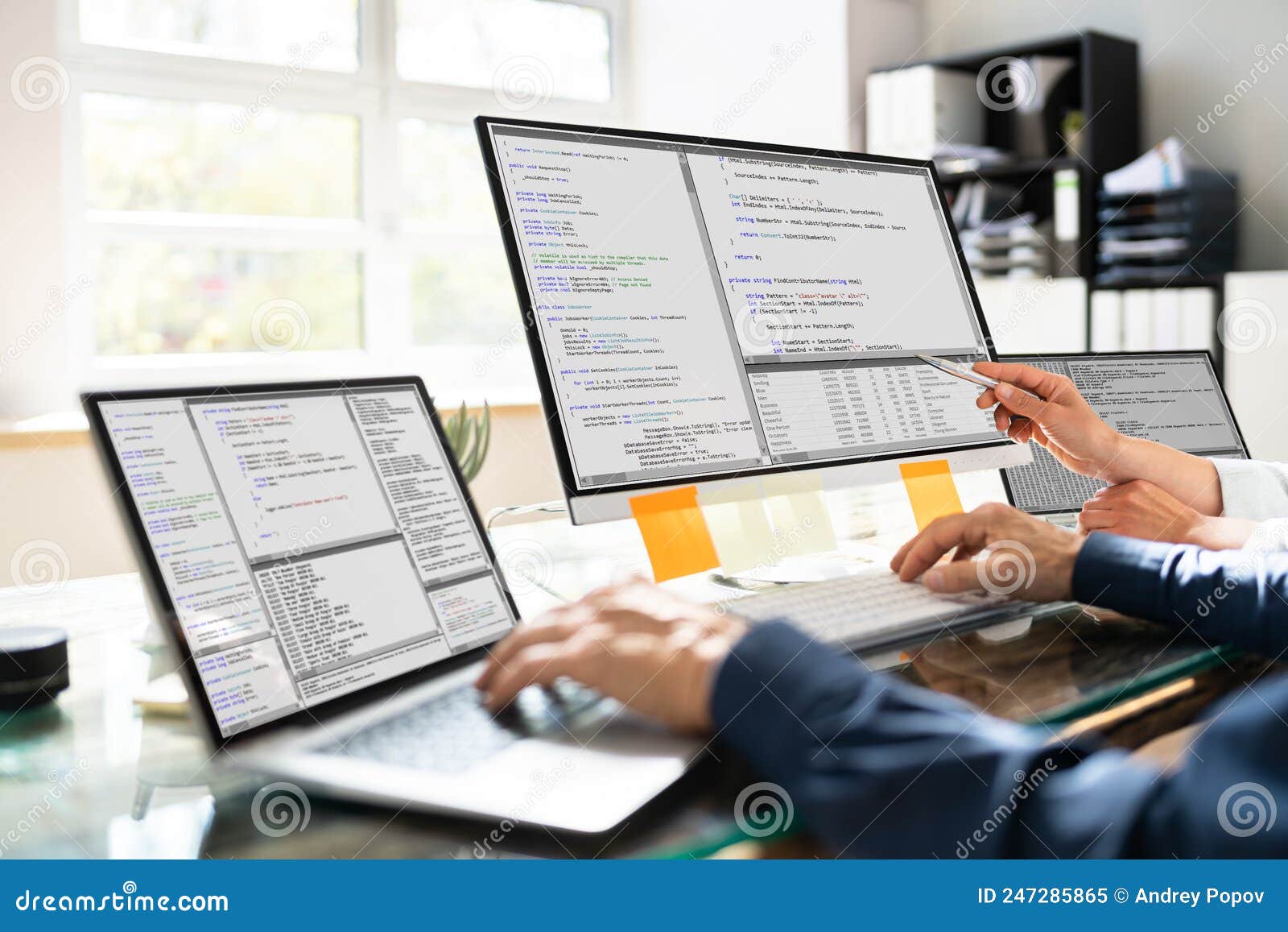 Agile Pair Programming And Extreme Coding Stock Image Image Of Language Monitor 247285865