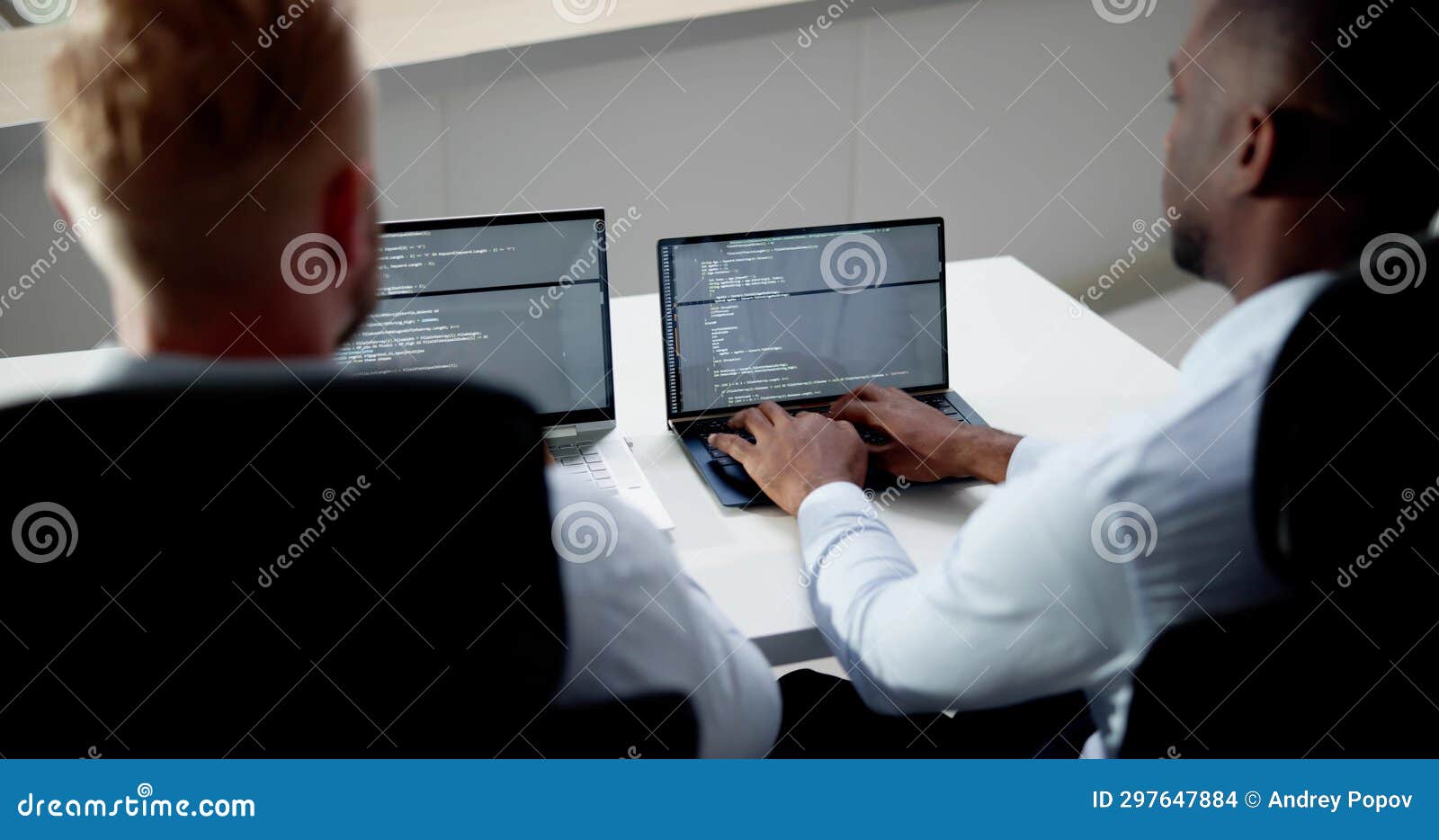 Agile Pair Programming and Extreme Coding Stock Photo - Image of full, computer: 297647884