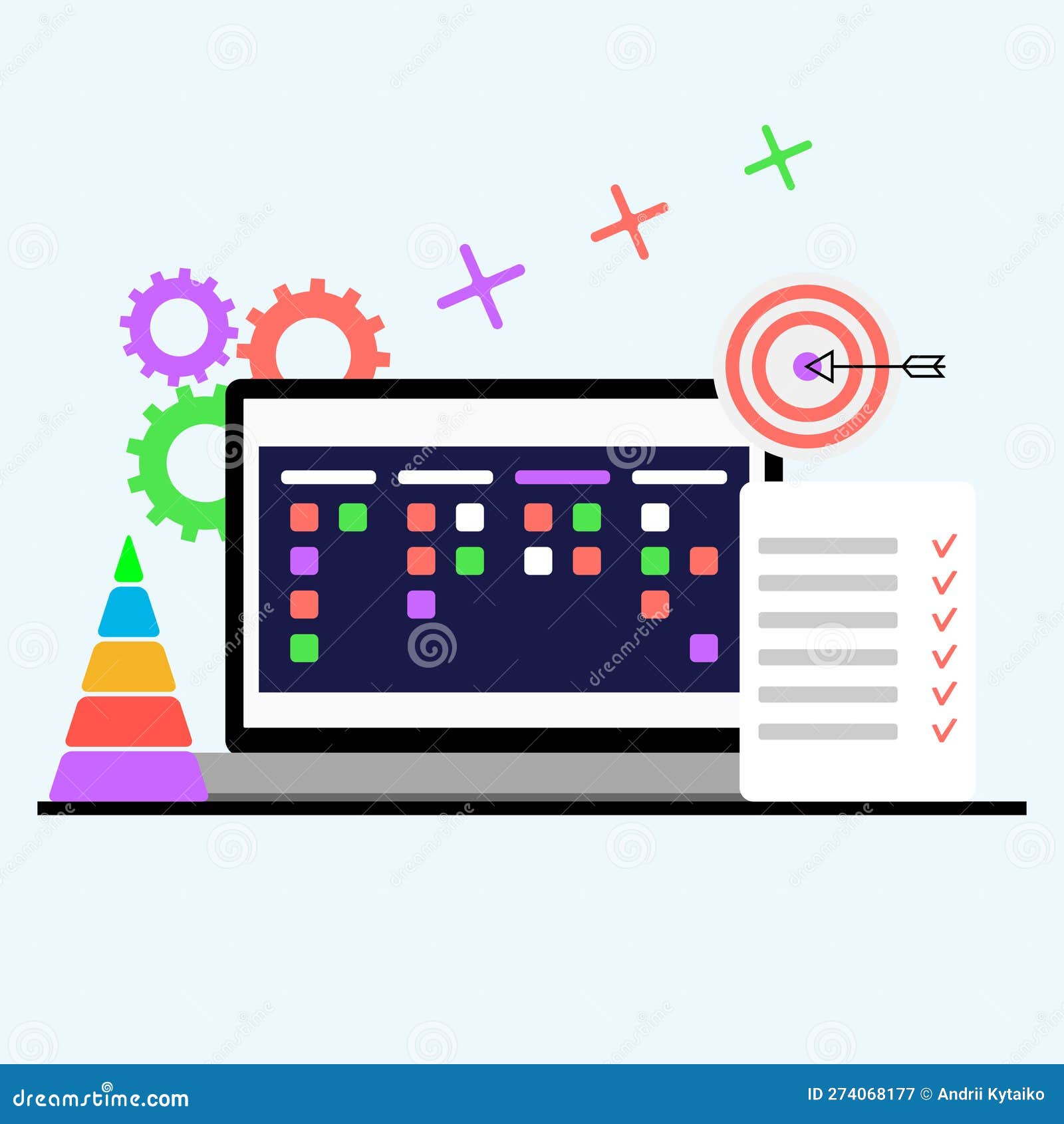 Agile Productivity, Streamlining Workflow with Scrum Stock Vector ... Agile Productivity, Streamlining Workflow with Scrum Stock Vector ...