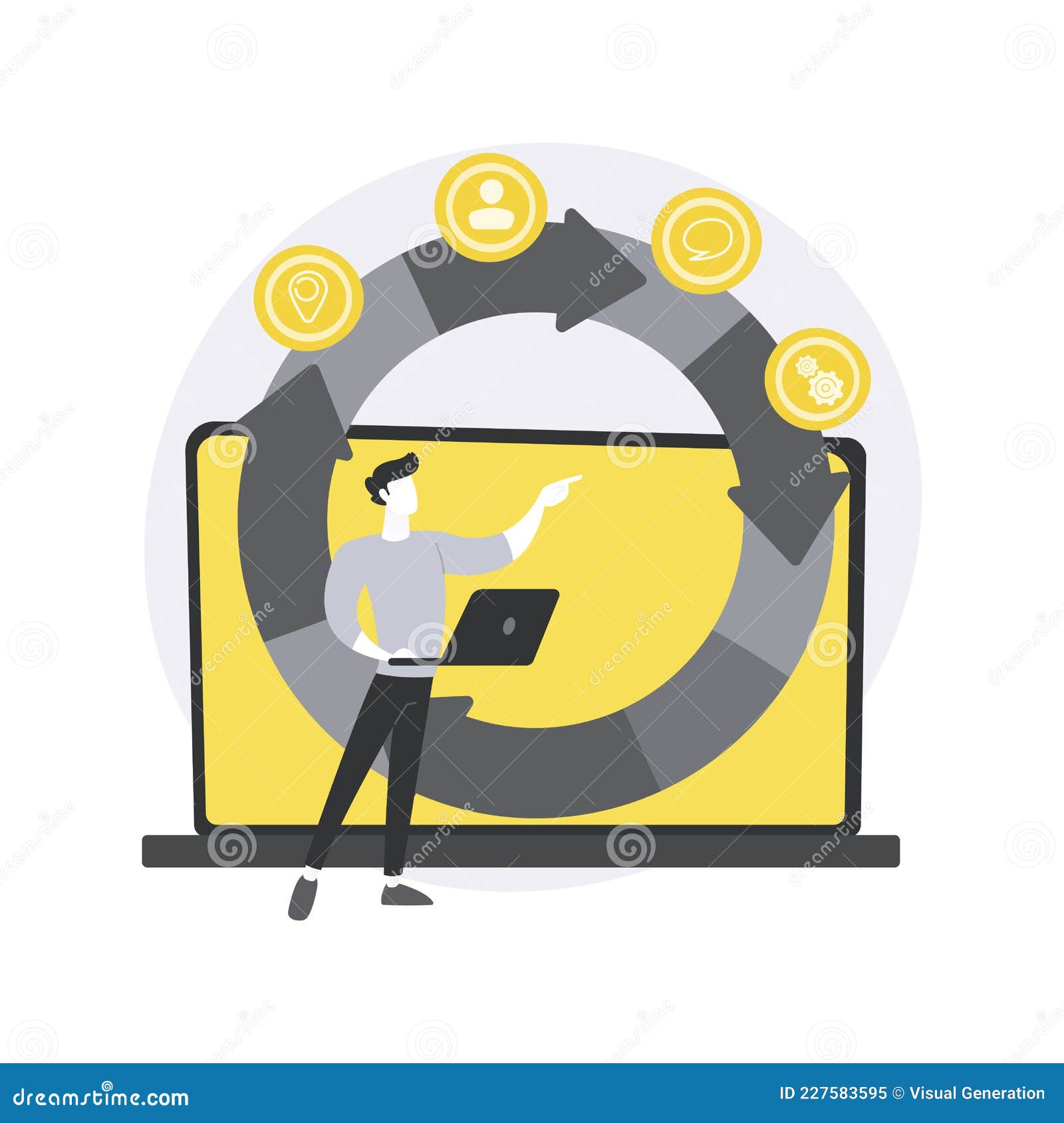 Agile Project Management Abstract Concept Vector Illustration. Stock ...