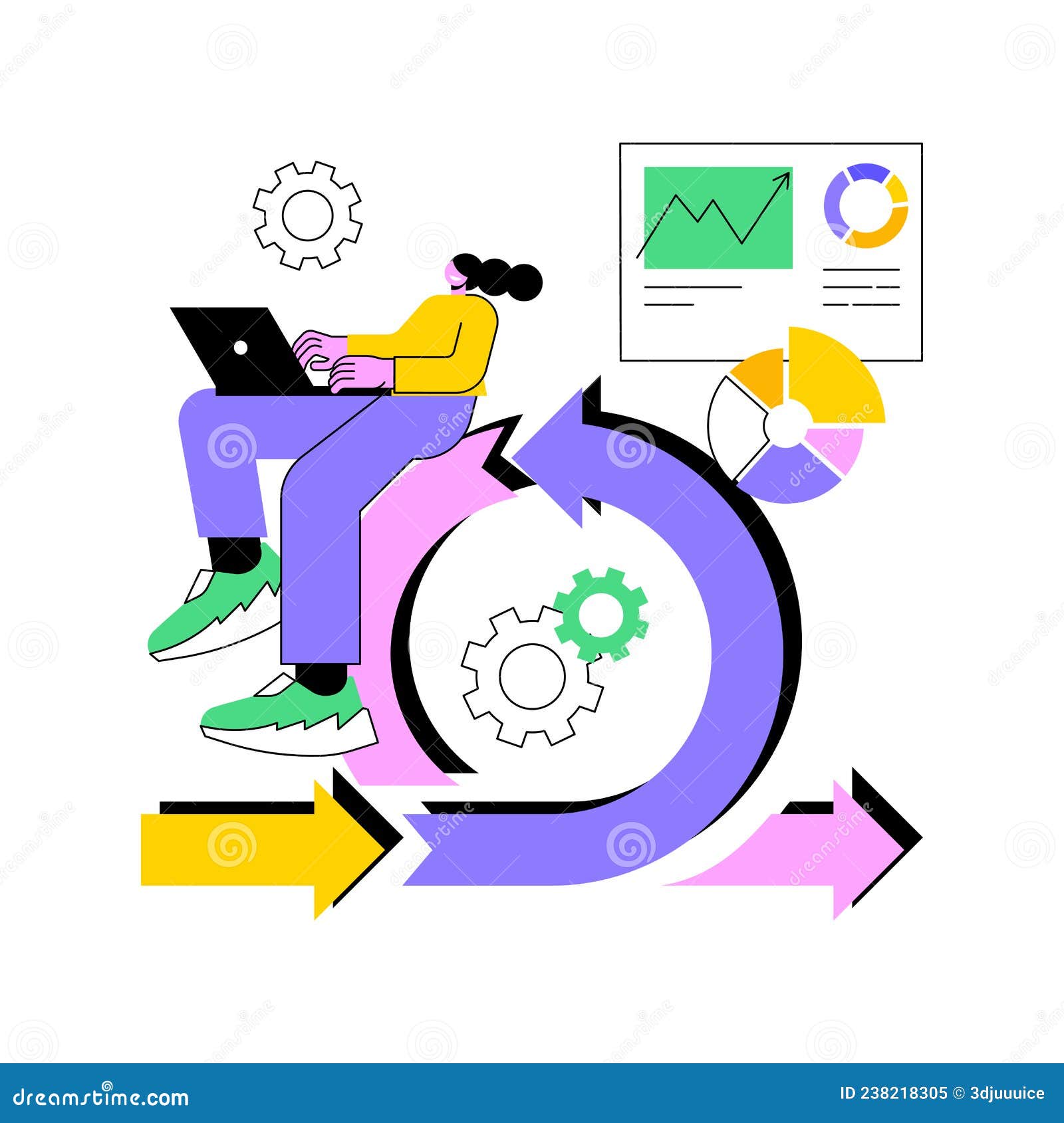 Agile Project Management Abstract Concept Vector Illustration. Stock ...