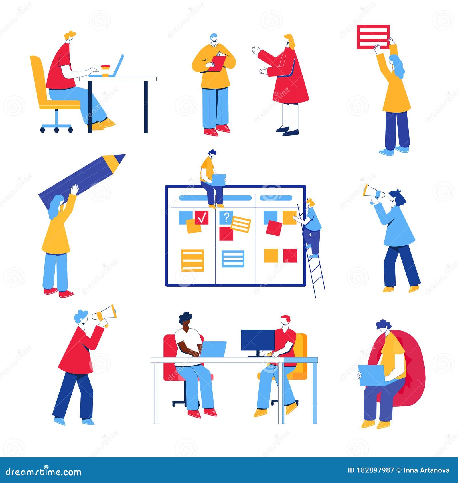 Agile Project Management Process. Communication, Teamwork, Business ...