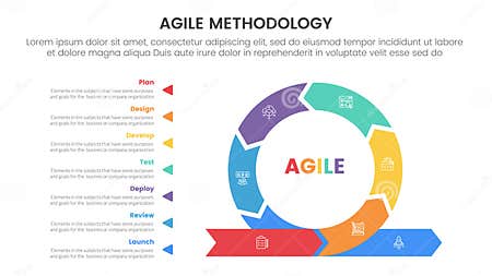 Agile Sdlc Methodology Infographic 7 Point Stage Template with Cycle ...
