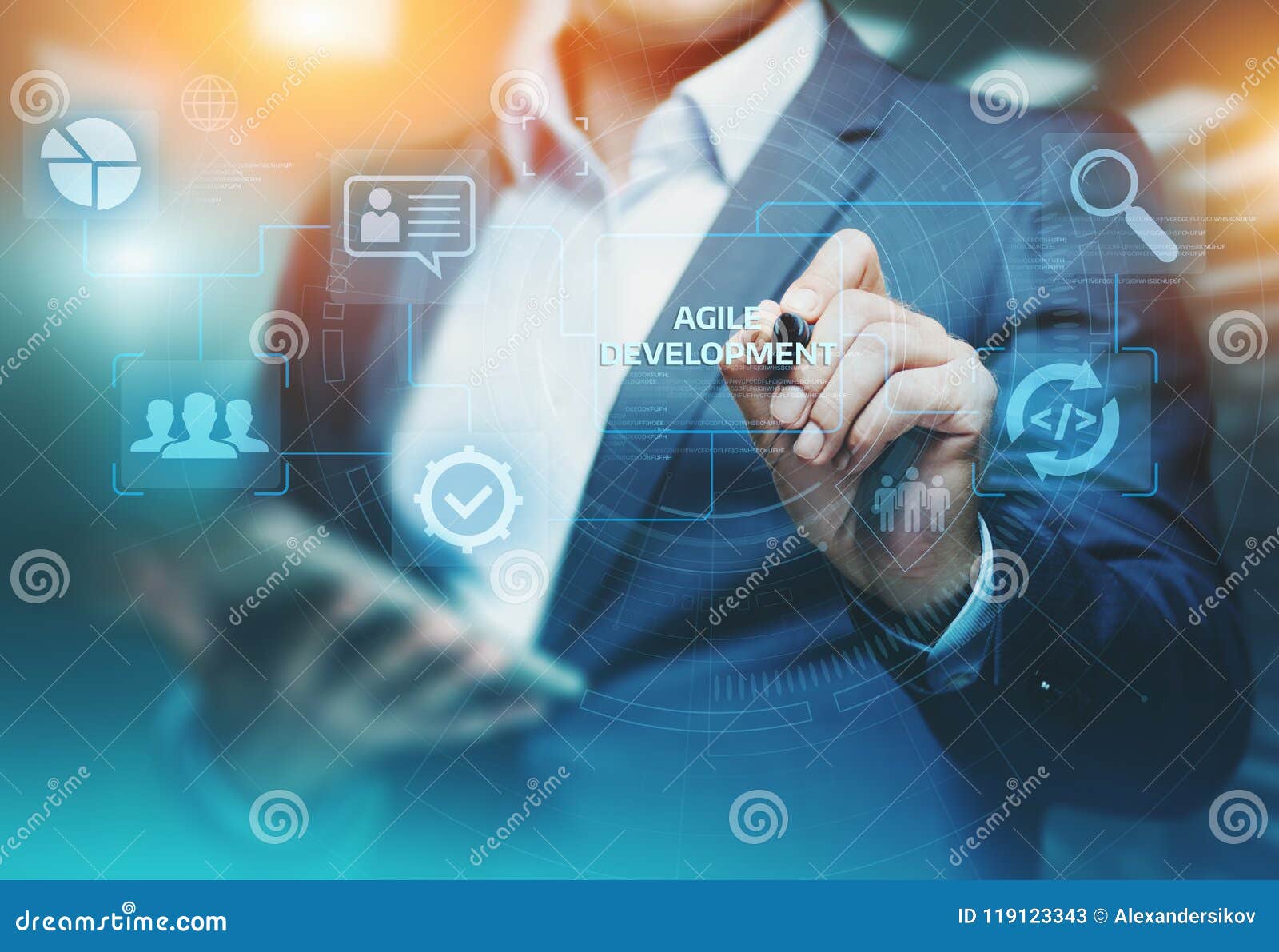 Agile Software Development Business Internet Techology Concept Stock ...