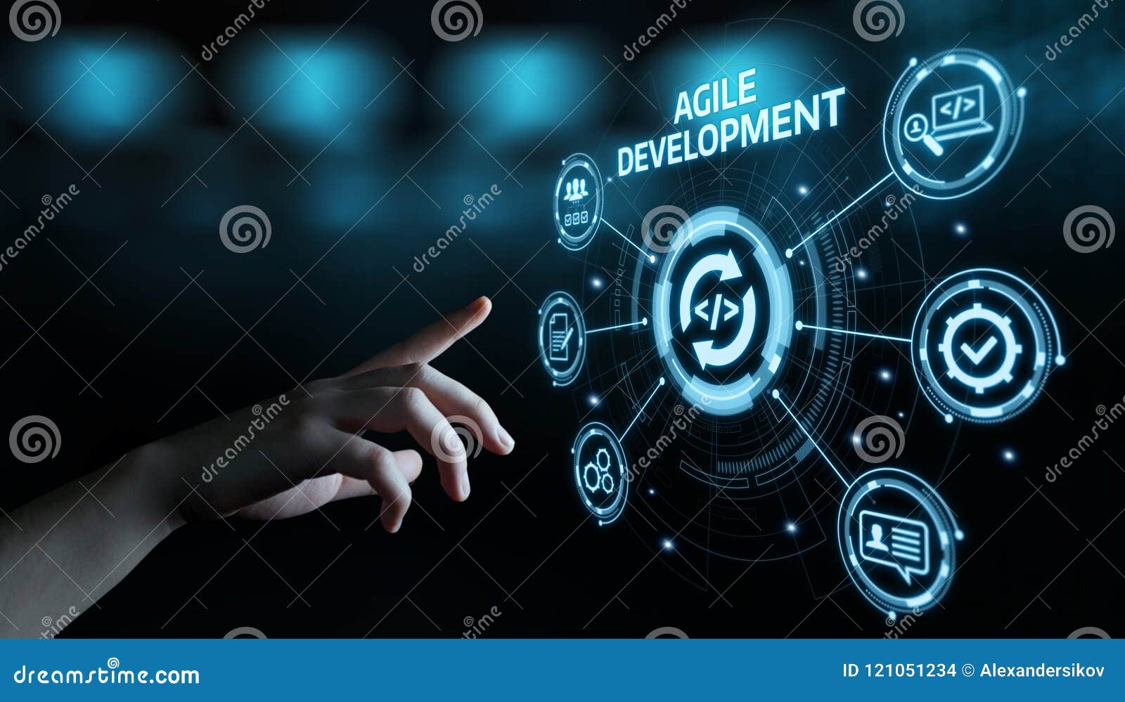 Agile Software Development Business Internet Techology Concept Stock ...