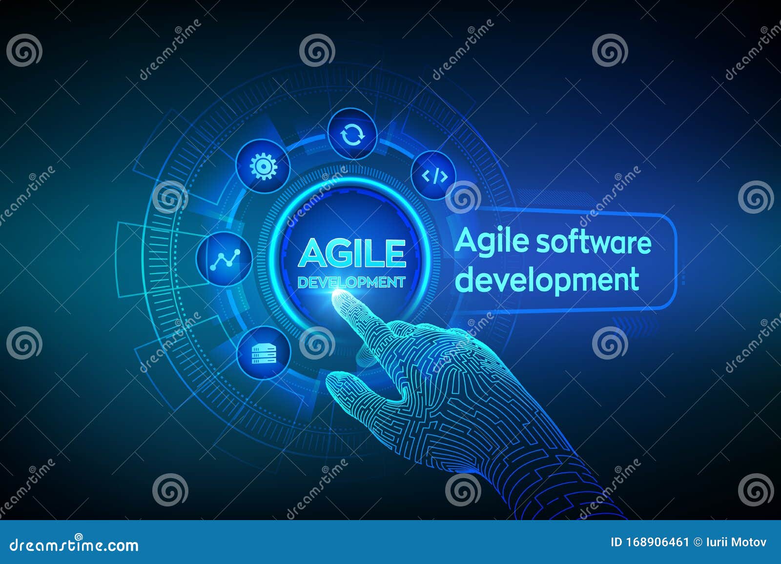 Agile Software Development Methodology Concept on Virtual Screen ...