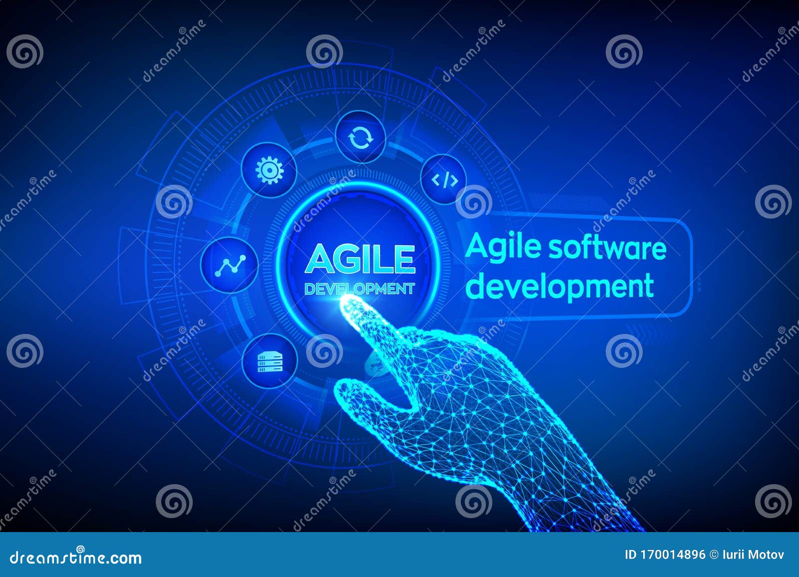 Agile Software Development Methodology Concept on Virtual Screen ...