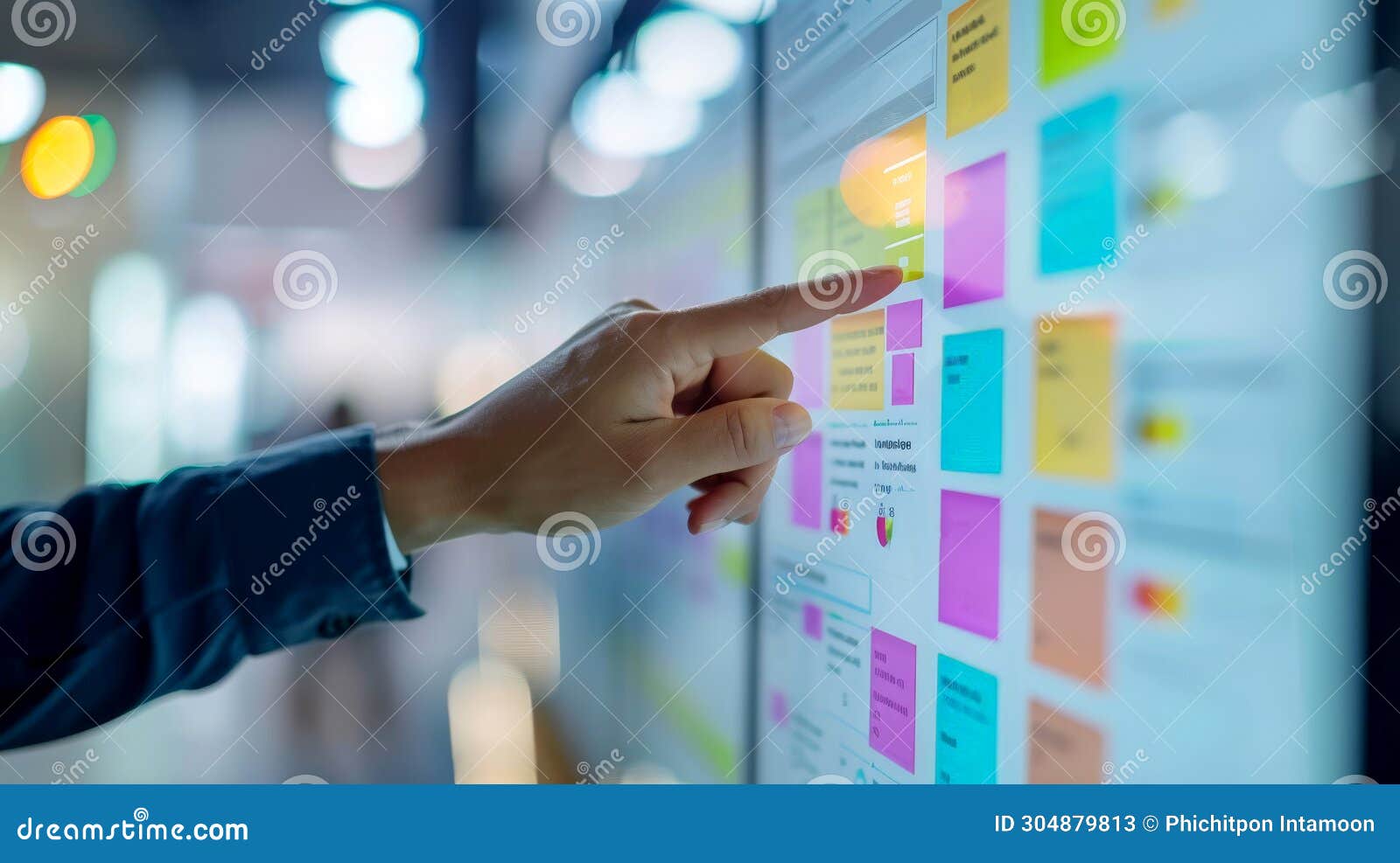 Agile Software Development Scrum Methodology Boards. Workflow, Finger ...