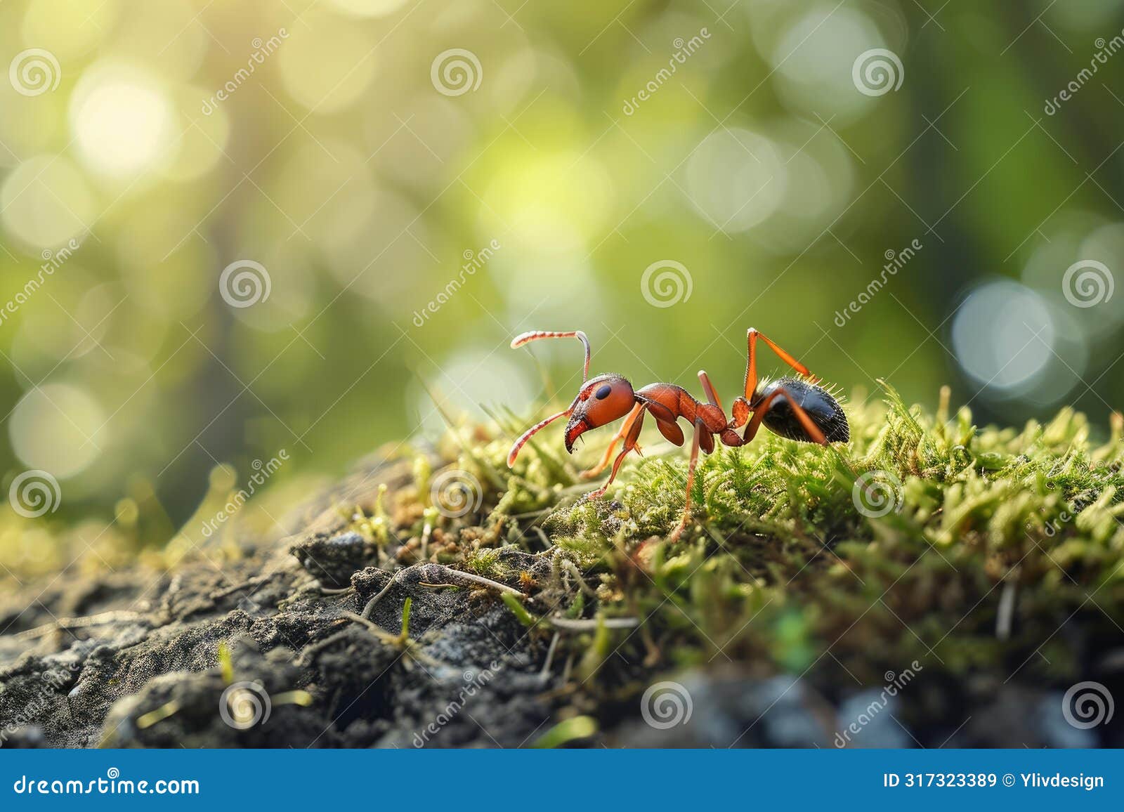 Agile Strong Ant on Tree. Generate Ai Stock Image - Image of nature ...