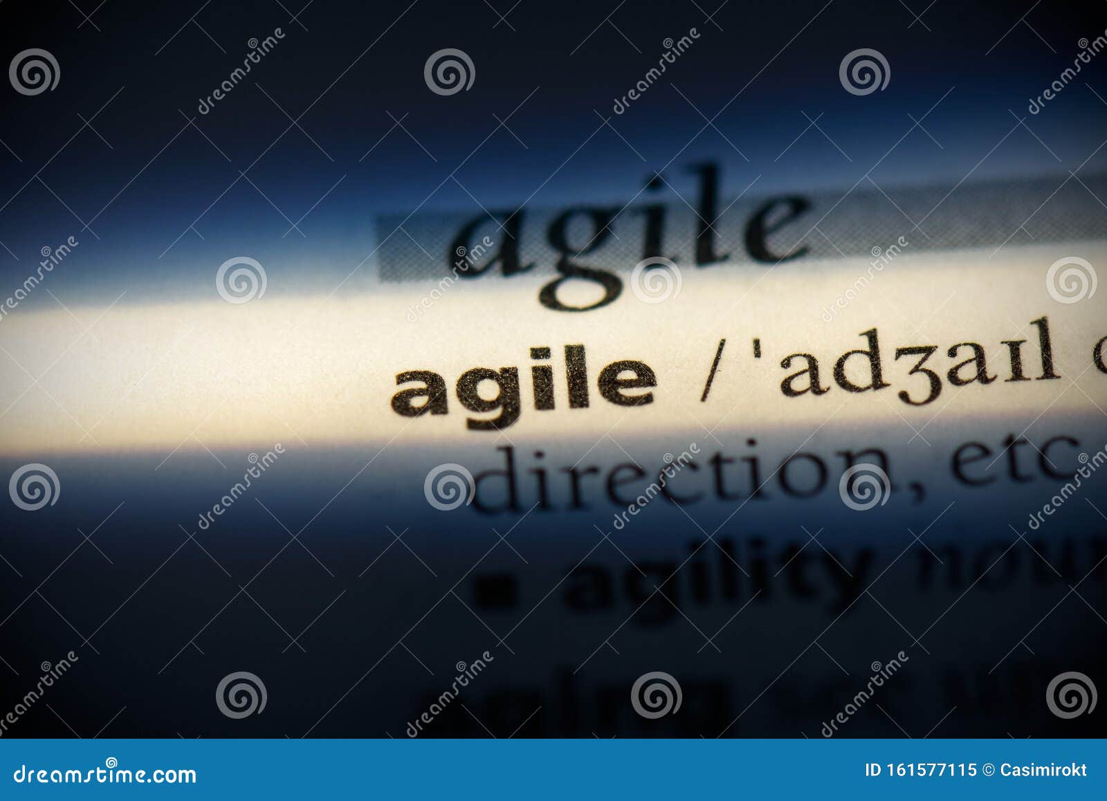 Agile stock image. Image of english, reference, meaning - 161577115