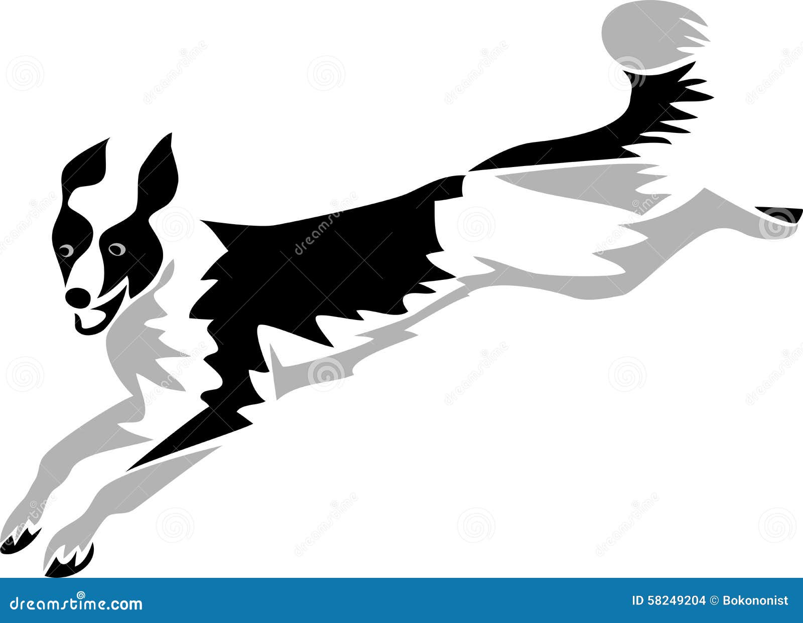 Agility stock vector. Illustration of jump, border, collie - 58249204
