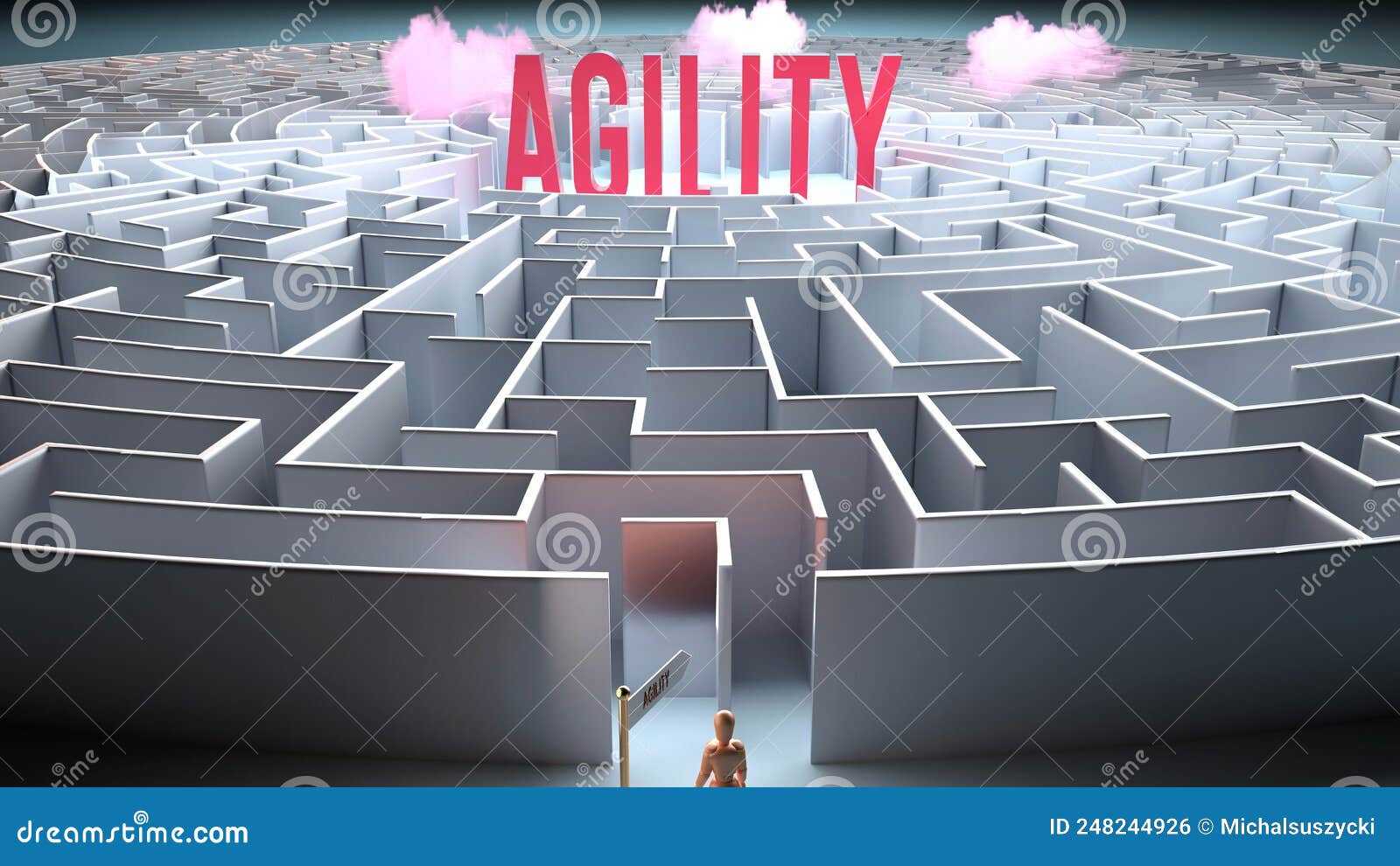 Agility and a Complicated Path To it Stock Photo - Image of maze ...