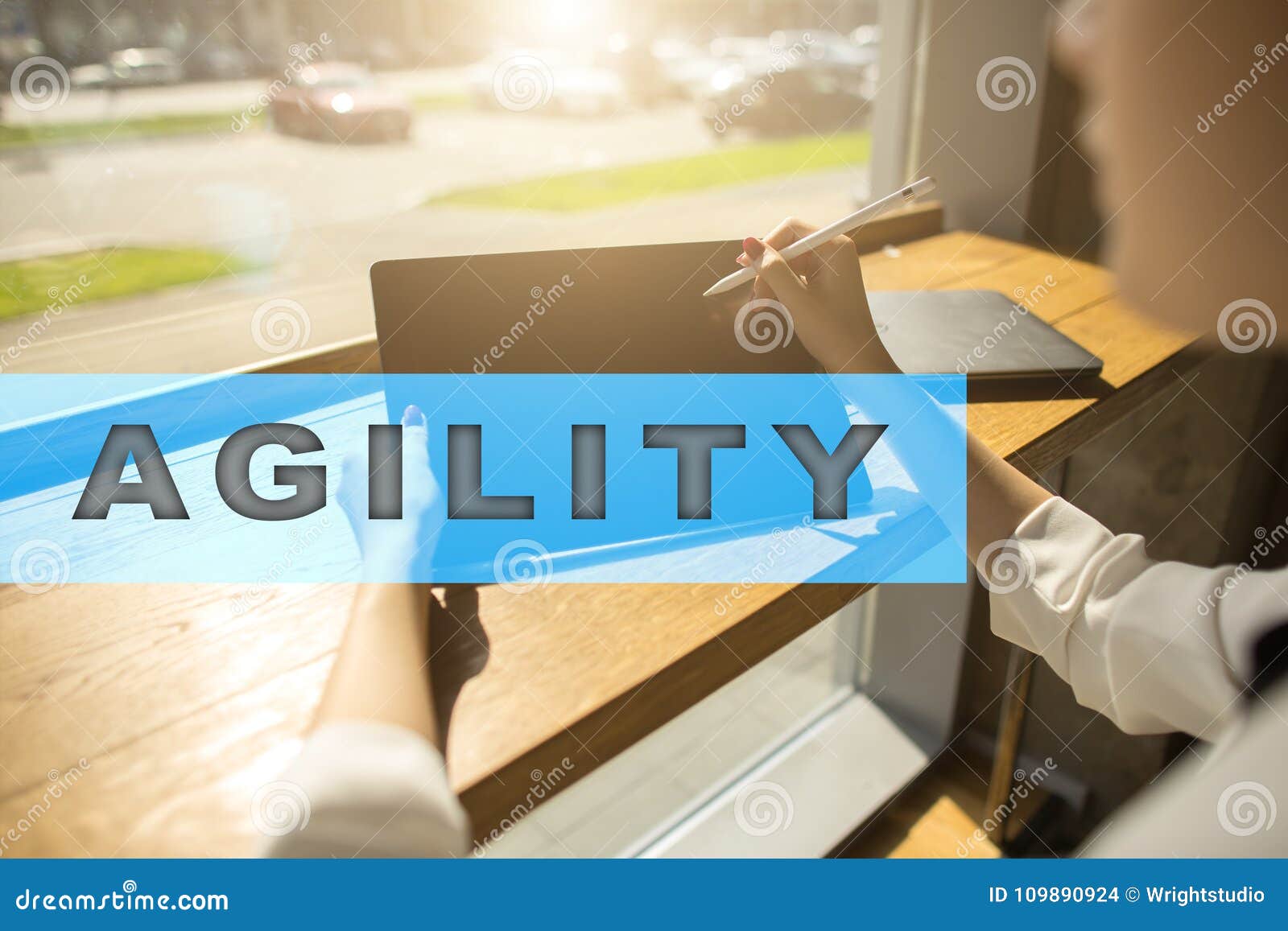 Agility Text on Virtual Screen. Business Technology and Internet ...