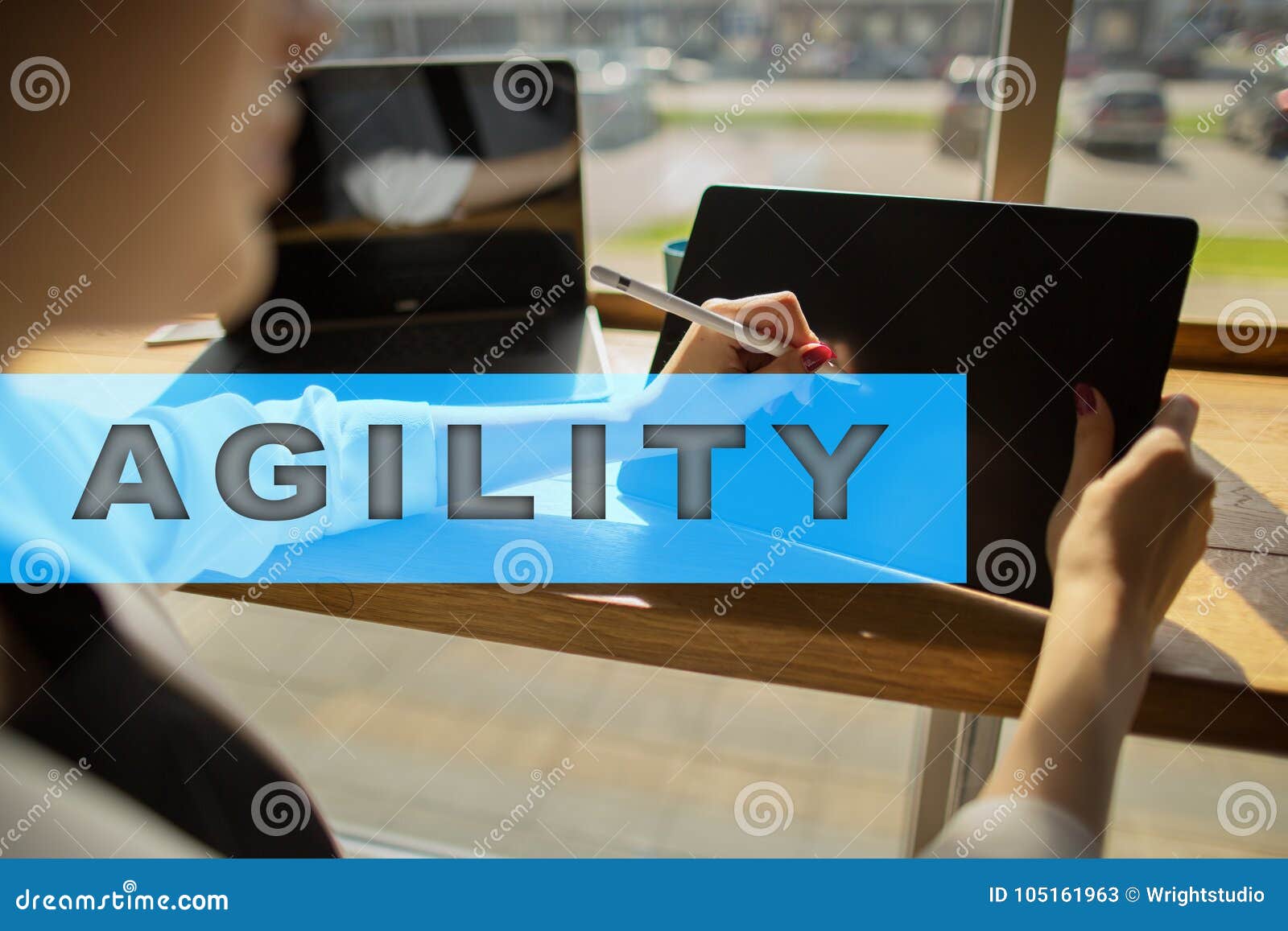 Agility Text on Virtual Screen. Business Technology and Internet ...
