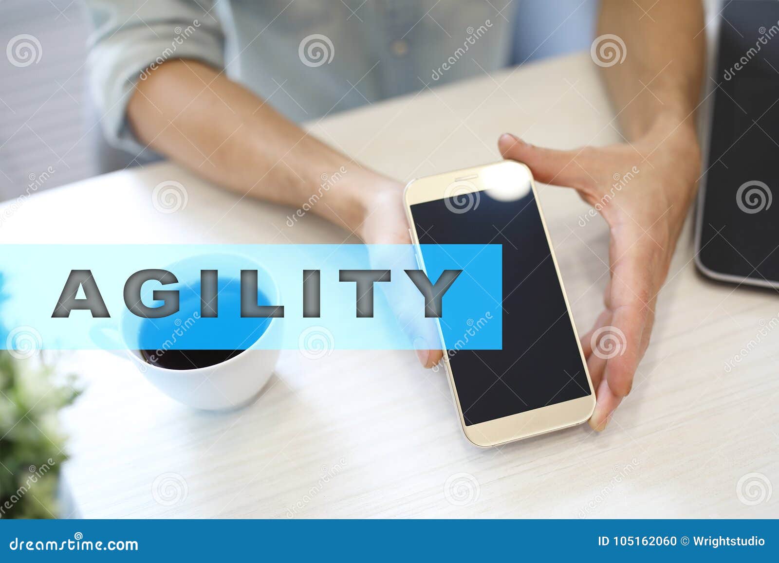 Agility Text on Virtual Screen. Business Technology and Internet ...