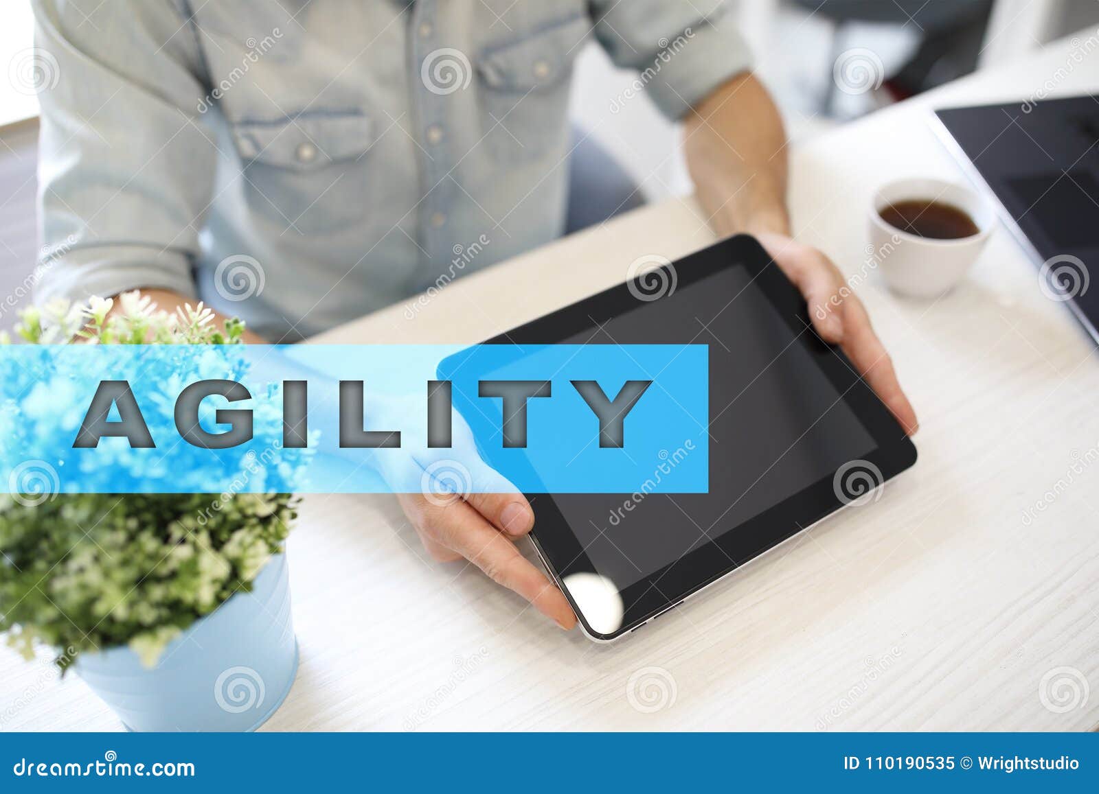 Agility Text on Virtual Screen. Business Technology and Internet ...
