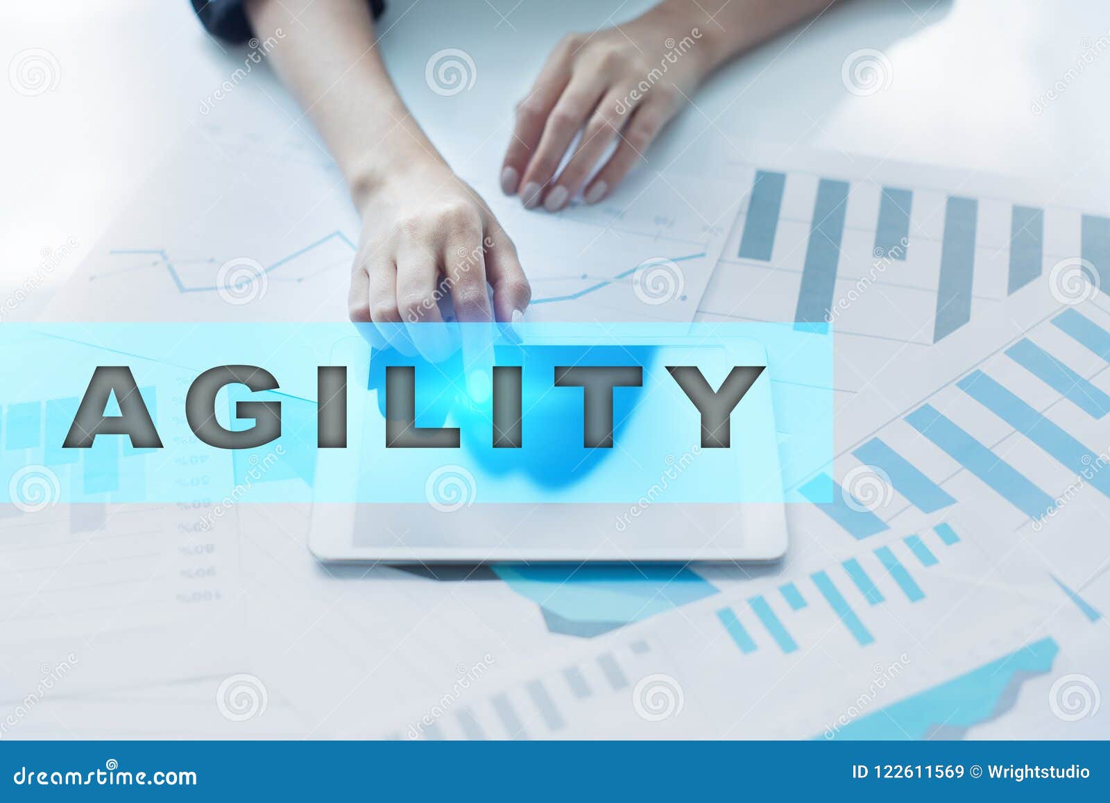 Agility Text on Virtual Screen. Business Technology and Internet ...