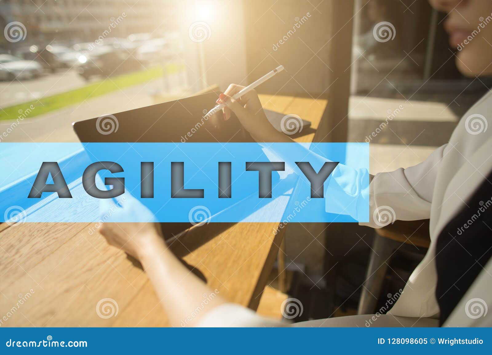 Agility Text on Virtual Screen. Business Technology and Internet ...