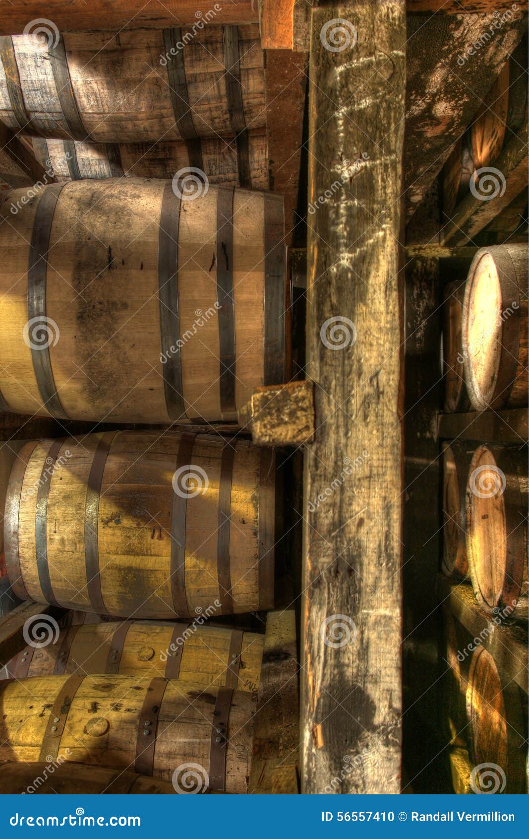 Aging Barrels for Bourbon Whiskey Stock Photo - Image of aroma, aged ...