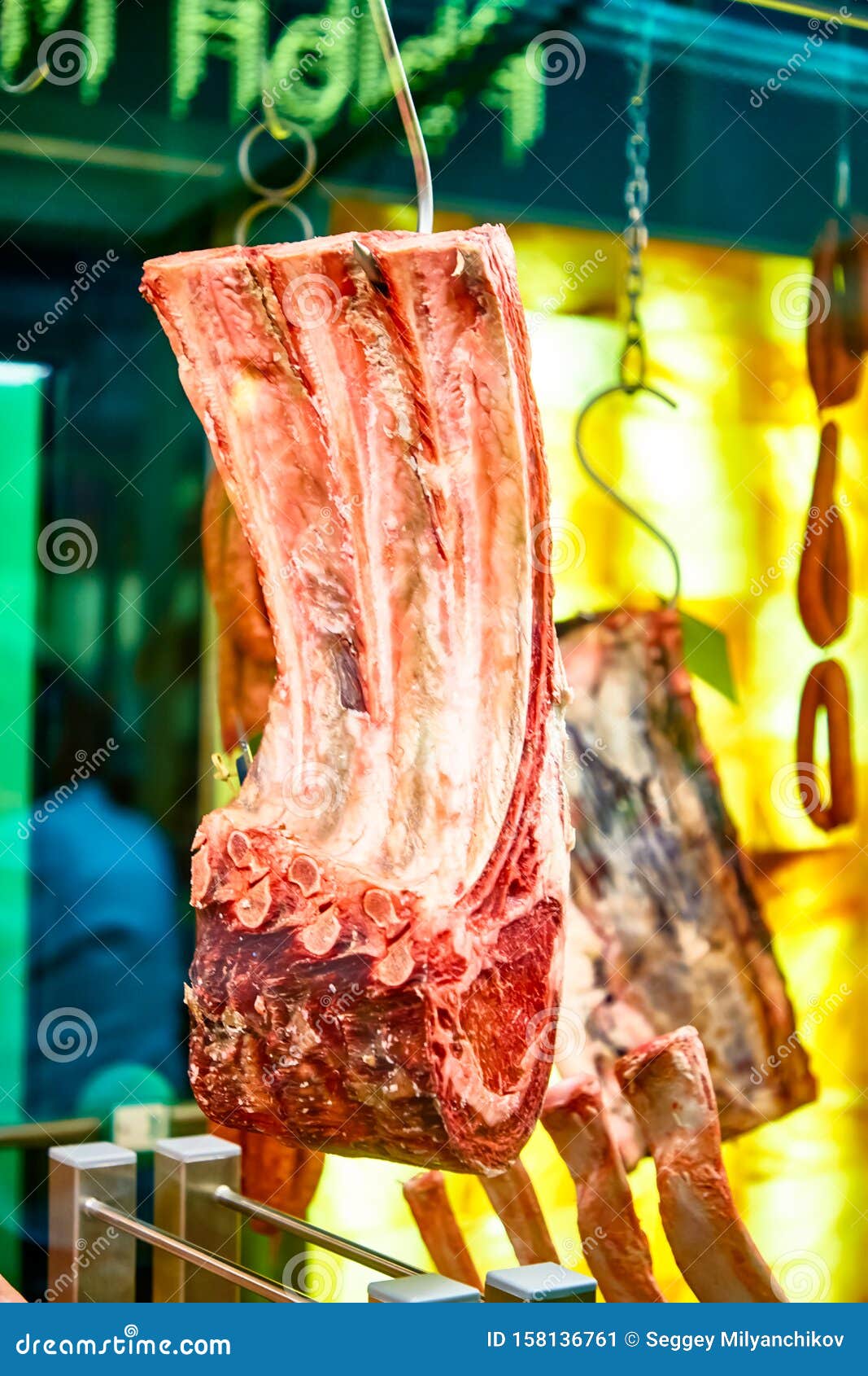 Aging Beef in the Chamber, a Rib Eye Stock Image - Image of angus ...