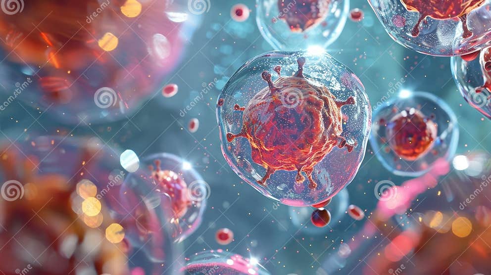 Aging Cell Surrounded by Apoptotic Cells Indicating the Process of ...