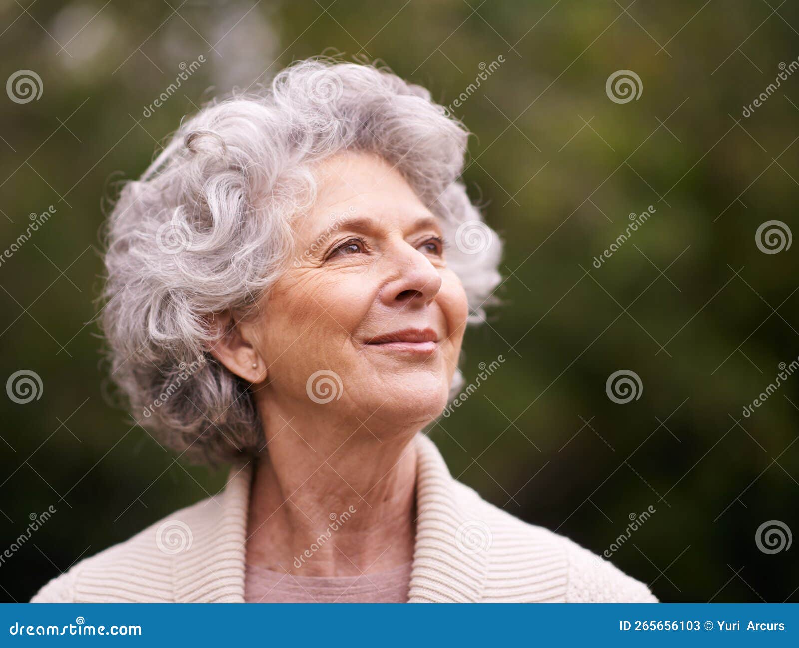 Aging Gracefully. a Senior Woman Standing Outside. Stock Image - Image ...