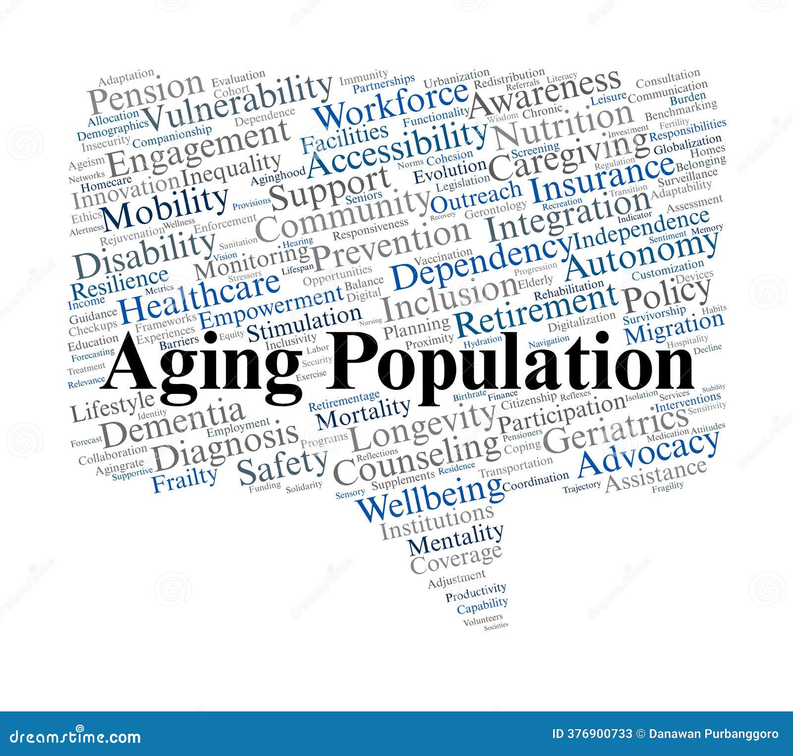Aging Population Infographic With Old People. Vector Illustration ...