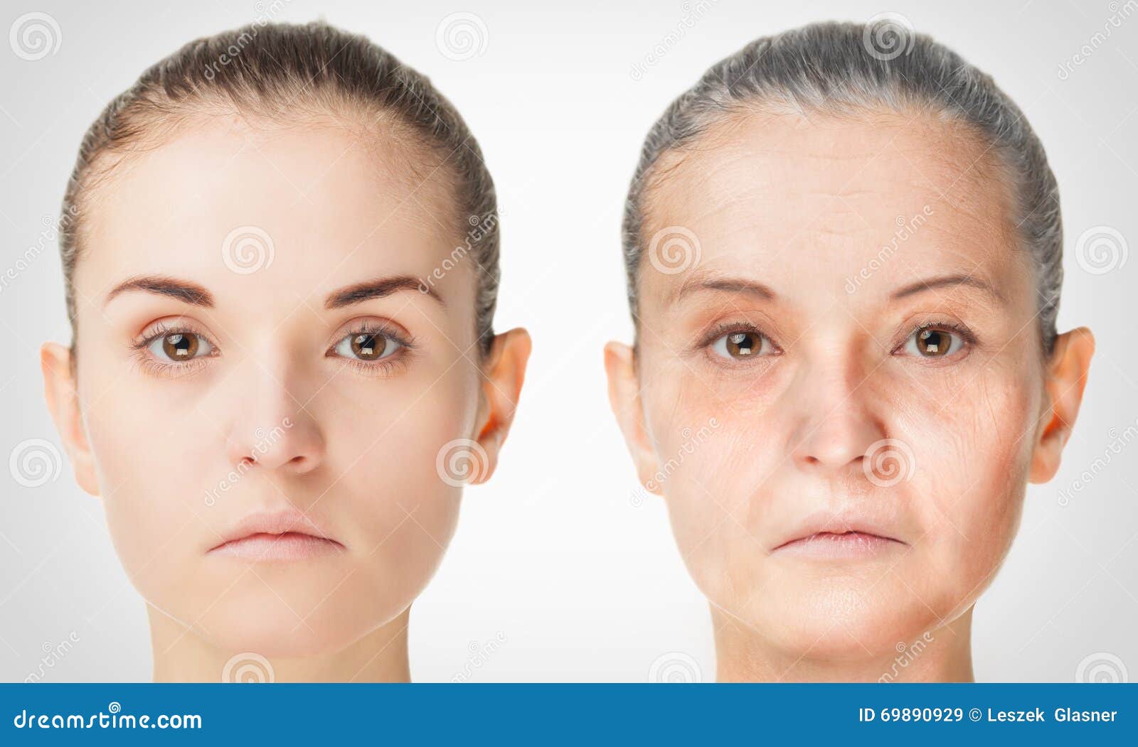 Aging Process, Rejuvenation Anti-aging Skin Procedures Stock Image ...