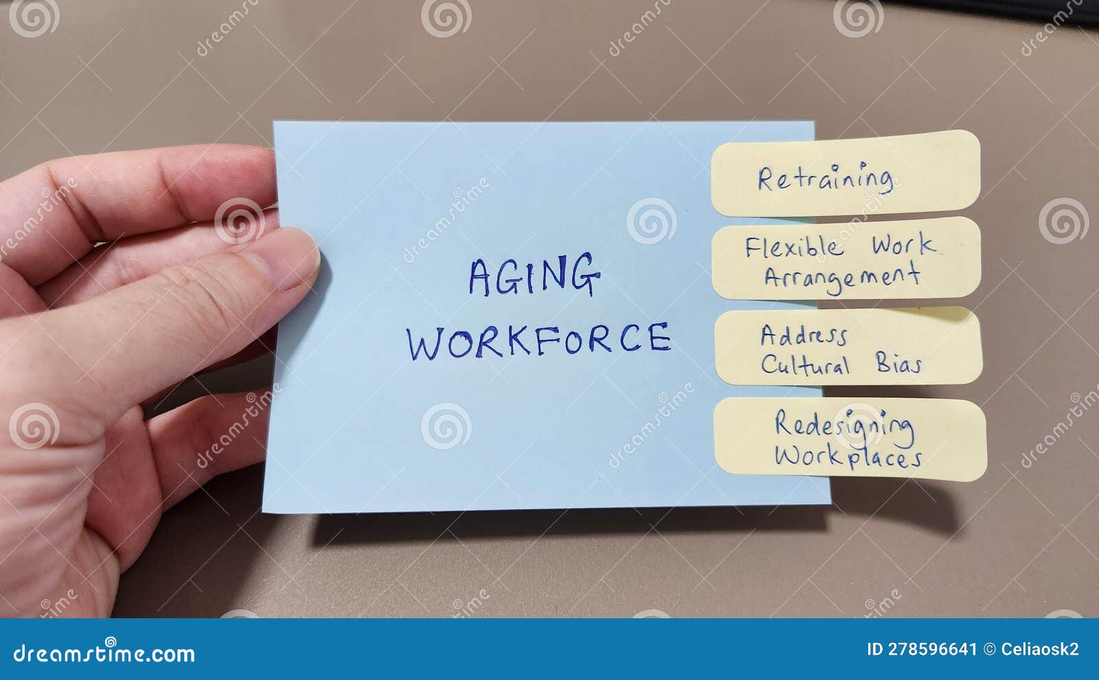 Aging Workforce. Increase in Number of Elderly Workers Stock Image ...