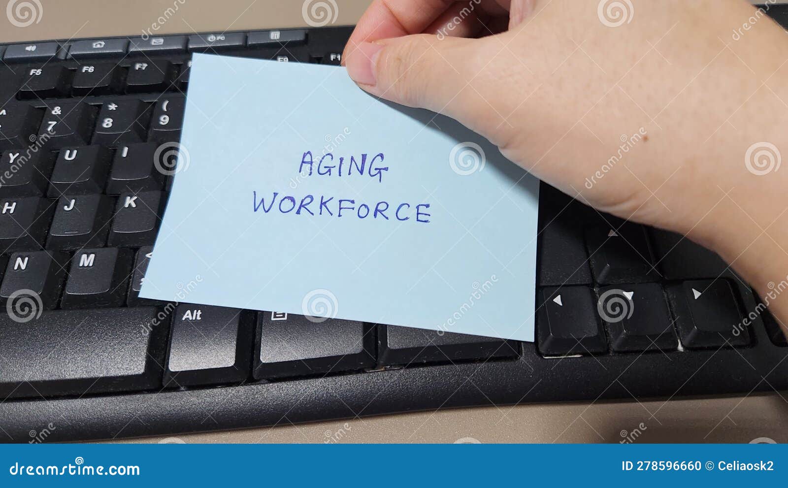Aging Workforce. Increase in Number of Elderly Workers Stock Photo ...