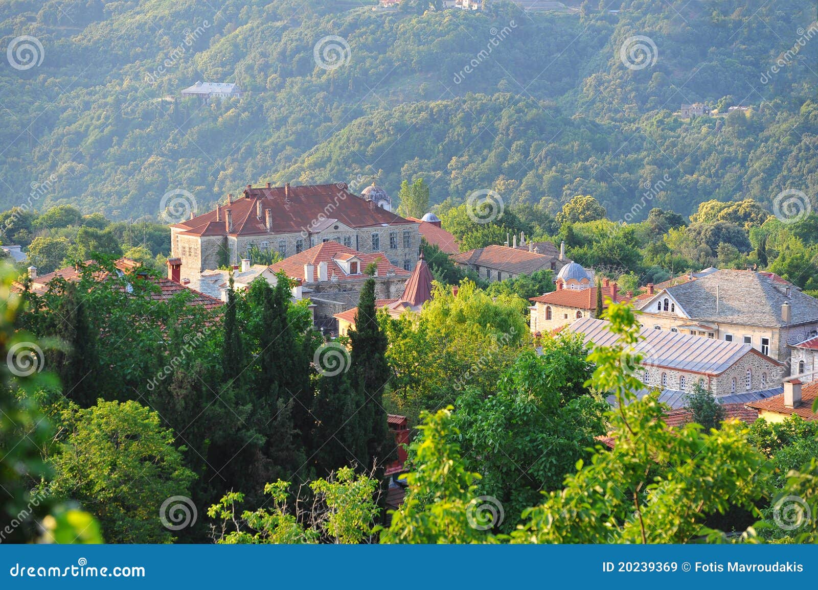 Agio Oros stock image. Image of building, halkidiki, greece - 20239369