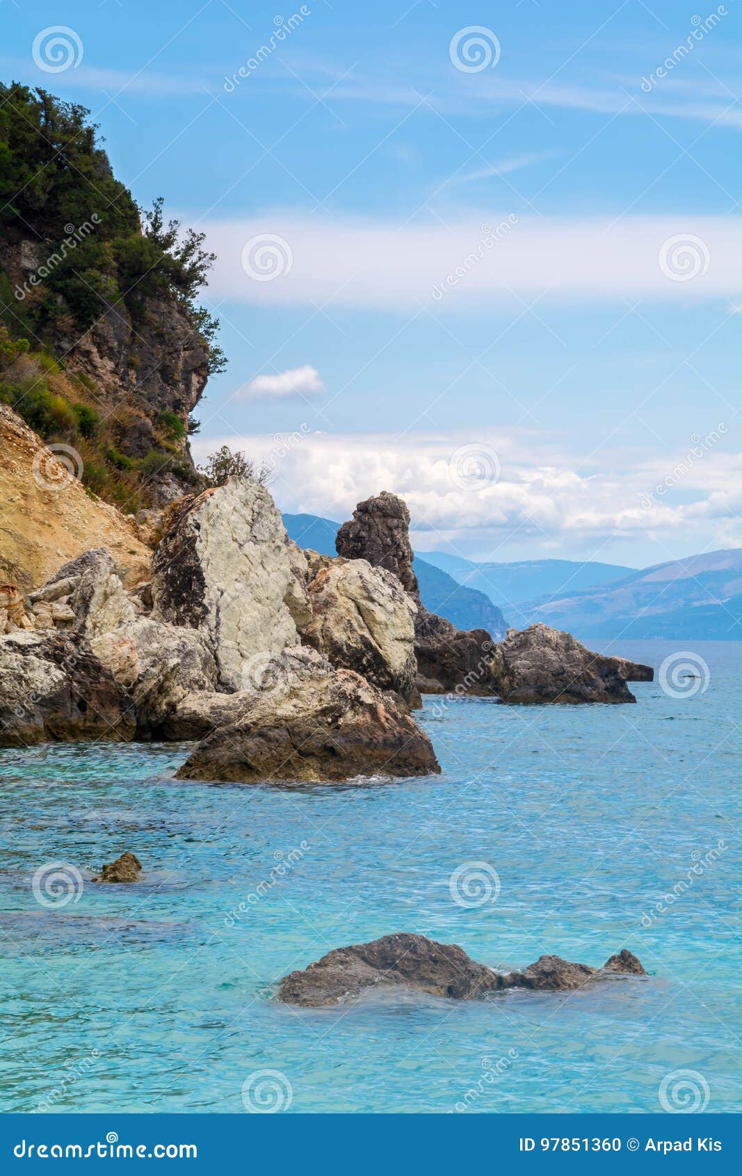 Agiofili Beach on Lefkada Island in Greece Stock Photo - Image of port ...